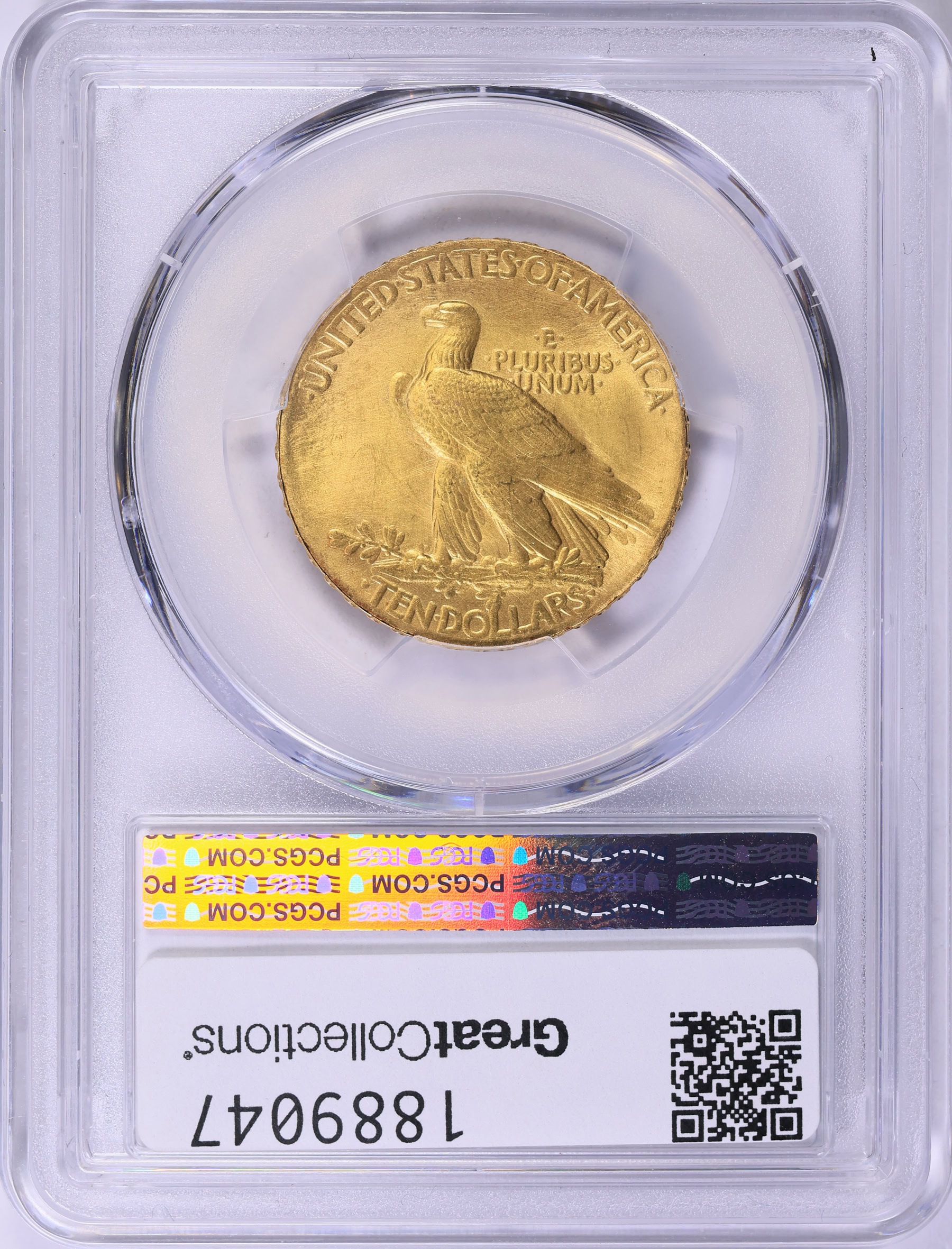 1907 Indian Gold Eagle Wire Edge PCGS MS-65+ (Eliasberg Collection ...