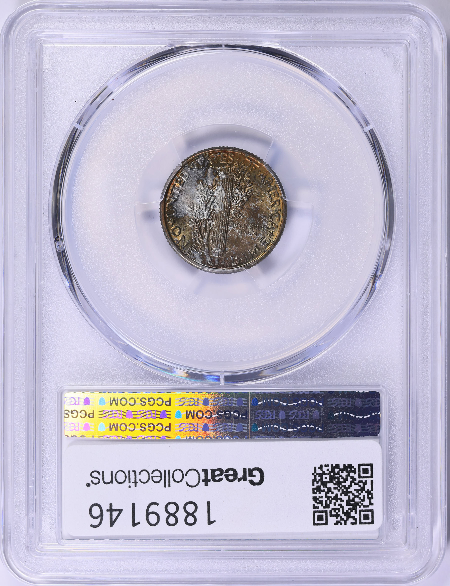 1935 Mercury Dime PCGS MS-67 (Toned) (Item 1889146) | GreatCollections Coin Auctions