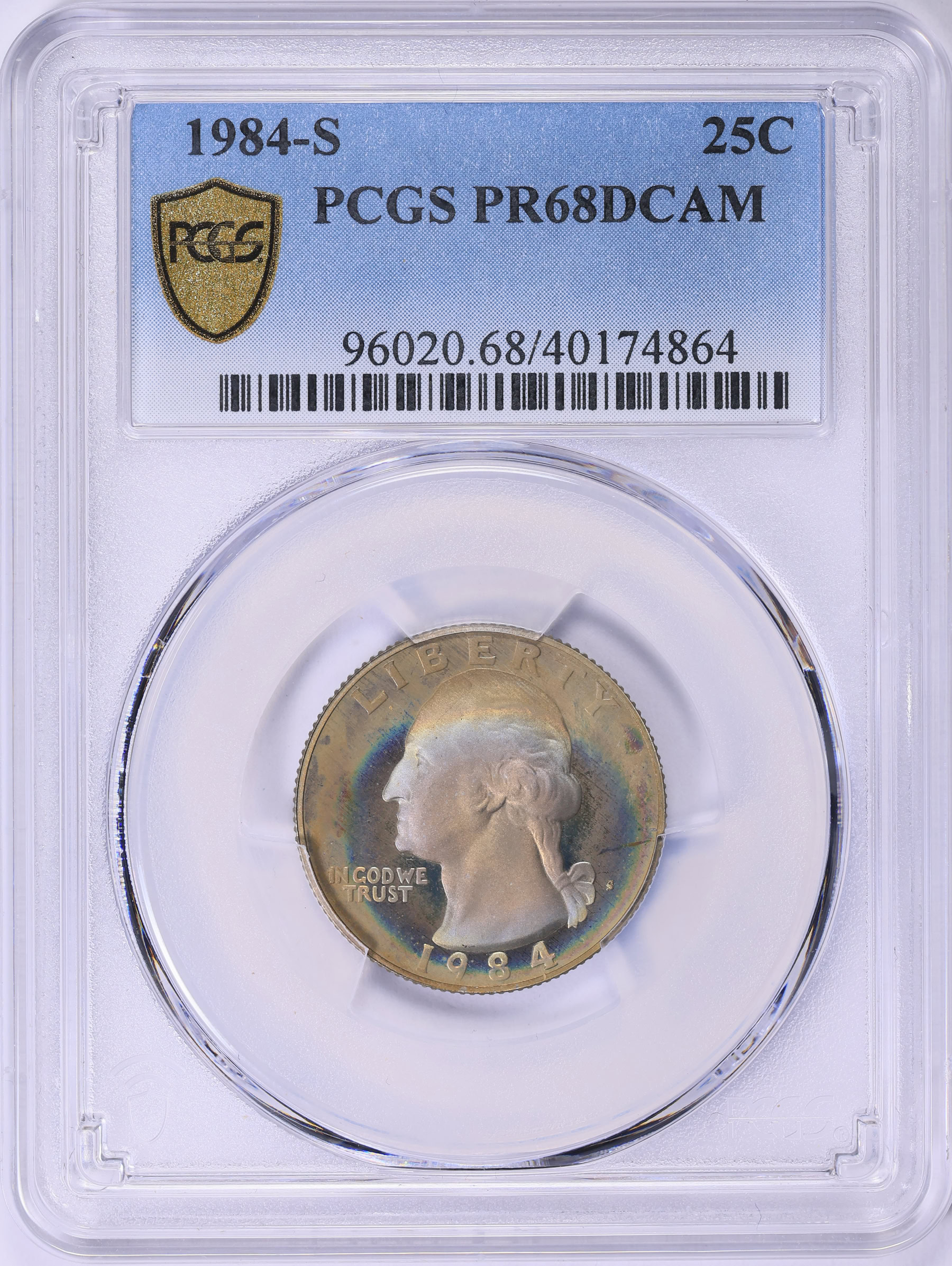 1984-S Washington Quarter PCGS Proof-68 DCAM (Toned) (Item 1889182 ...