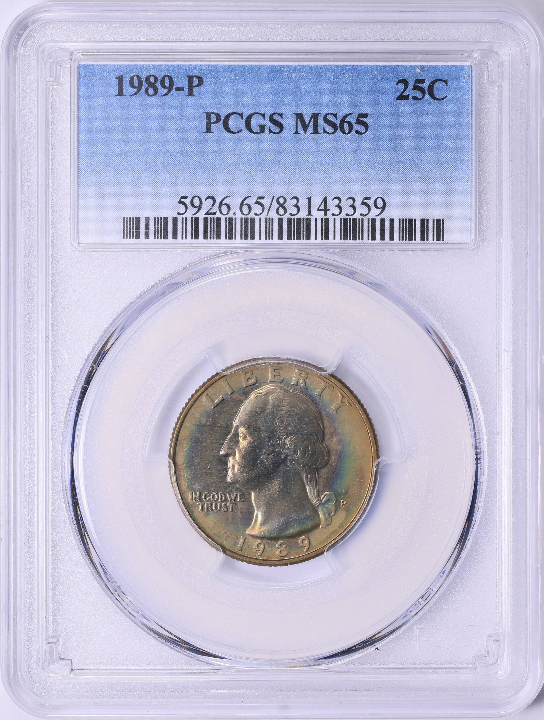 1989-P Washington Quarter PCGS MS-65 (Toned) (Item 1889238 ...
