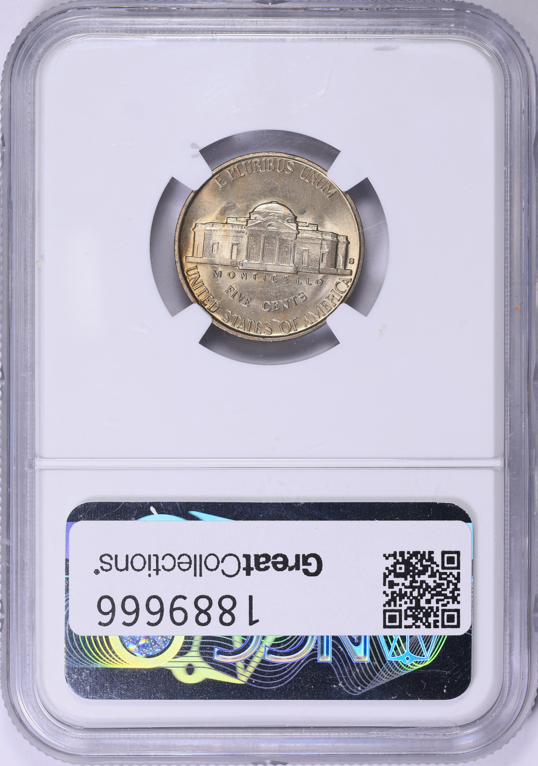 1940-S Jefferson Nickel NGC MS-66 FS (Toned) (Item 1889666) | GreatCollections Coin Auctions