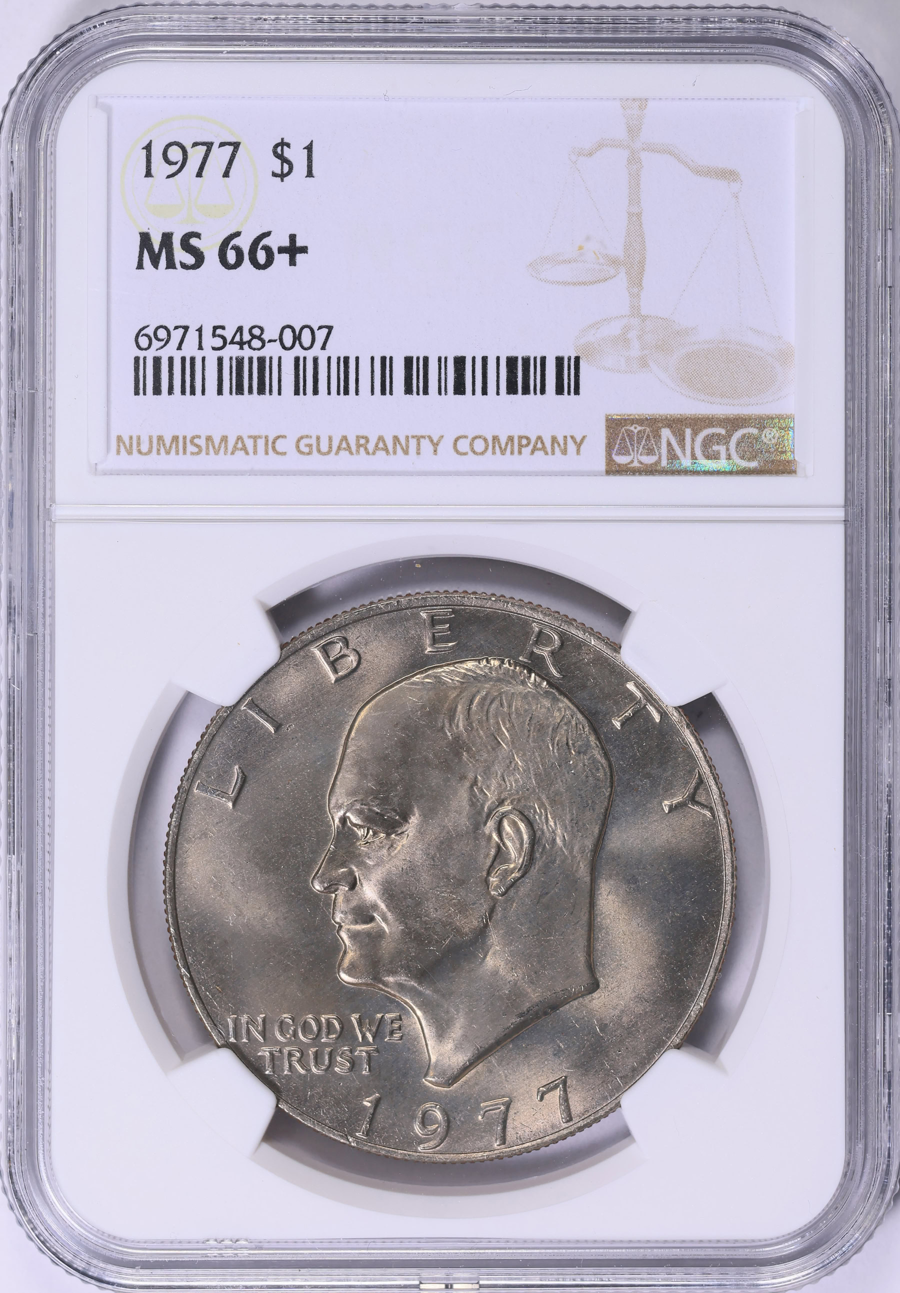1977 Eisenhower Dollar NGC MS-66+ (Item 1889676) | GreatCollections ...