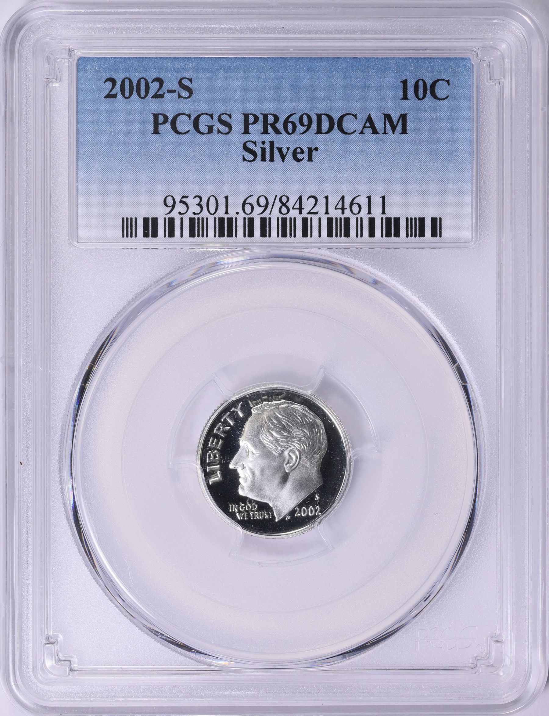 2002-S Roosevelt Dime Silver PCGS Proof-69 DCAM (Item 1890002 ...