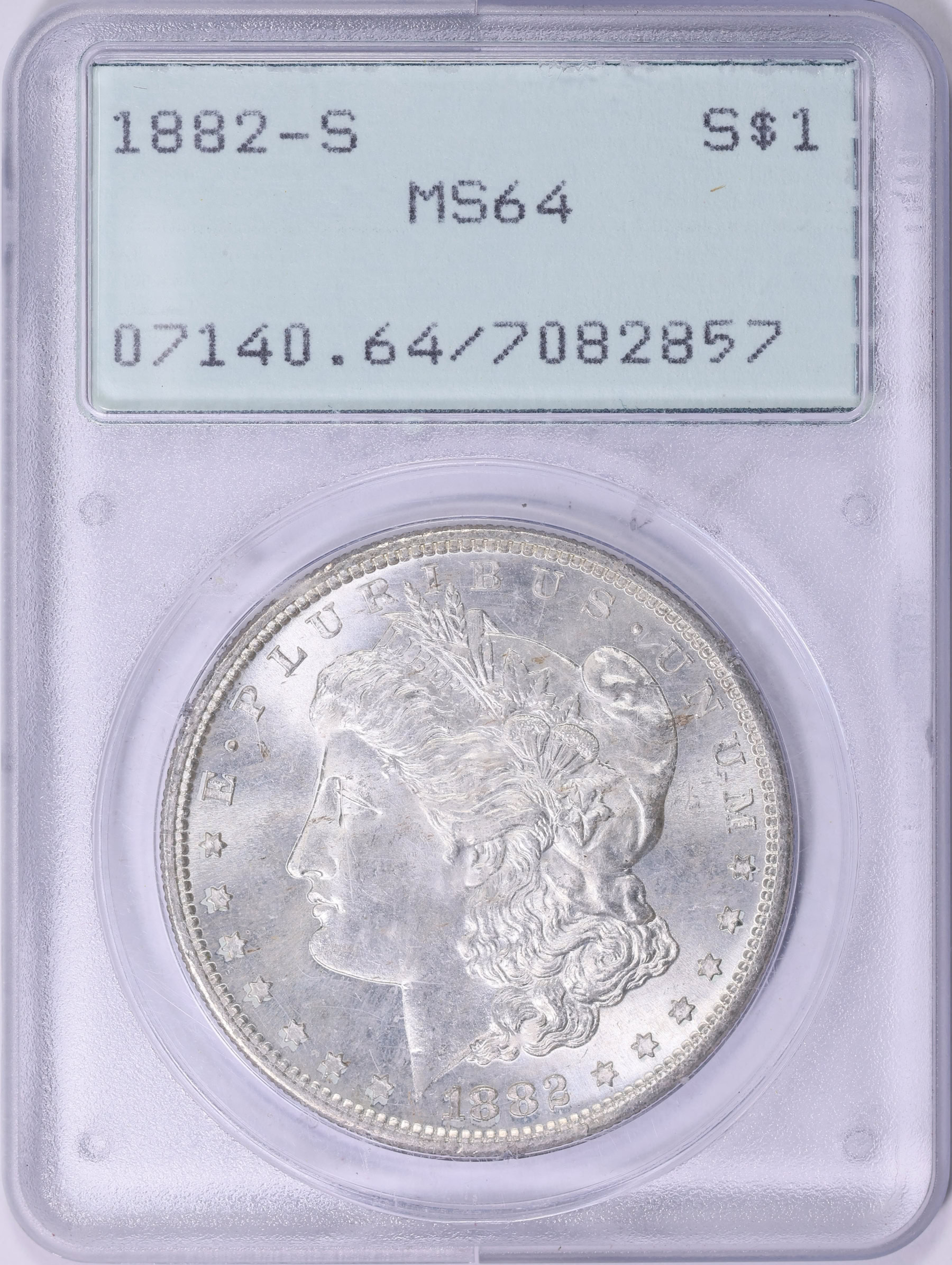 1882-S Morgan Silver Dollar PCGS MS-64 OGH (1st Gen) (Item 1890246 ...