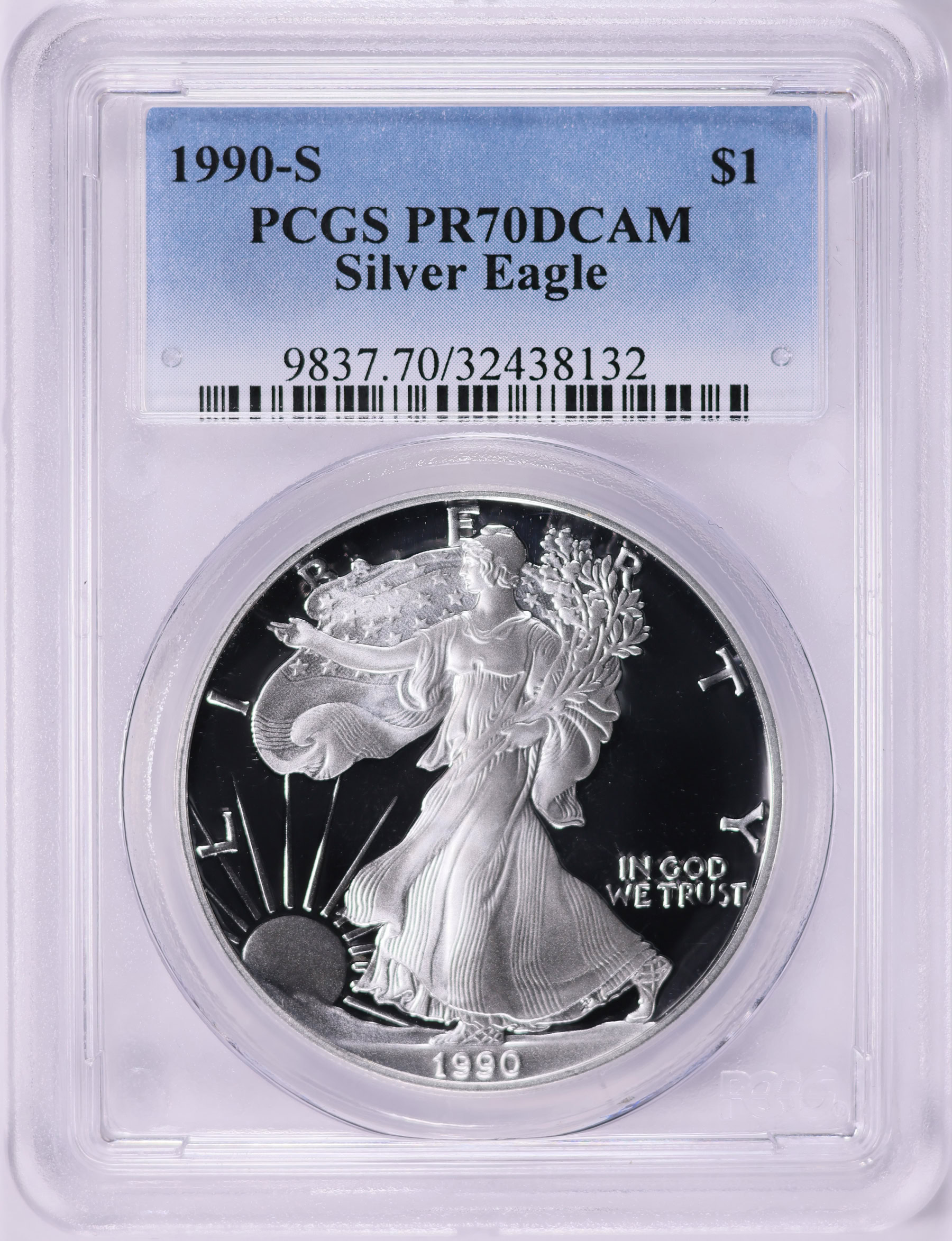 1990-S $1 Silver Eagle PCGS Proof-70 DCAM (Item 1890300 ...