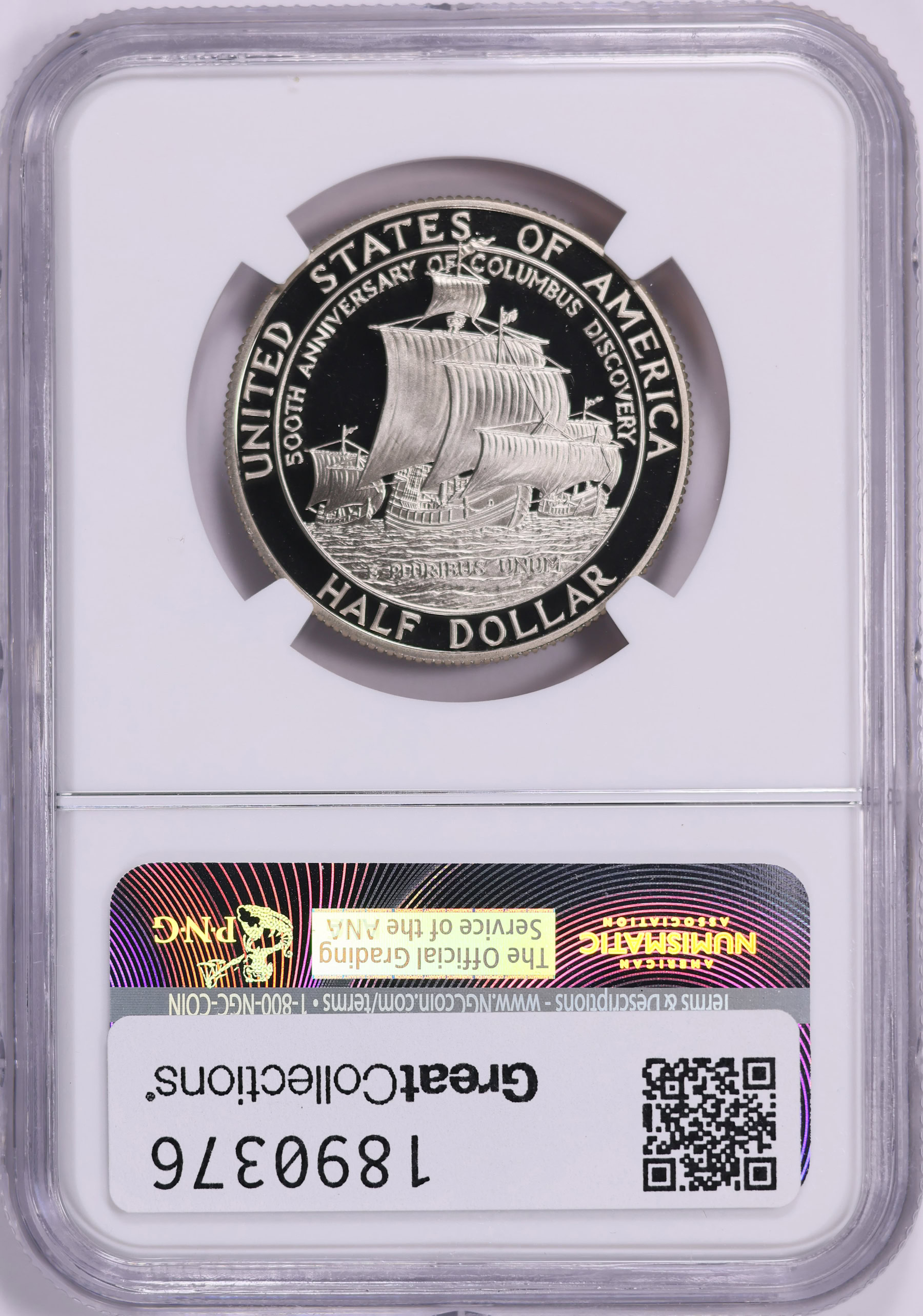 1992-S Christopher Columbus Quincentenary Clad Half Dollar NGC Proof-70 ...