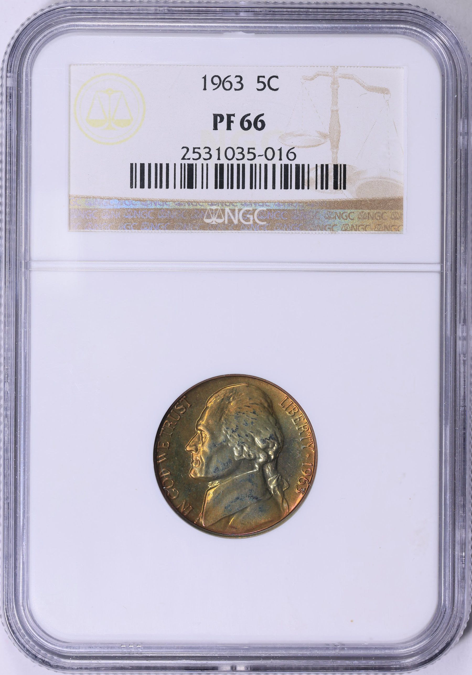 1963 Jefferson Nickel NGC Proof-66 (Toned) (Item 1890517 ...