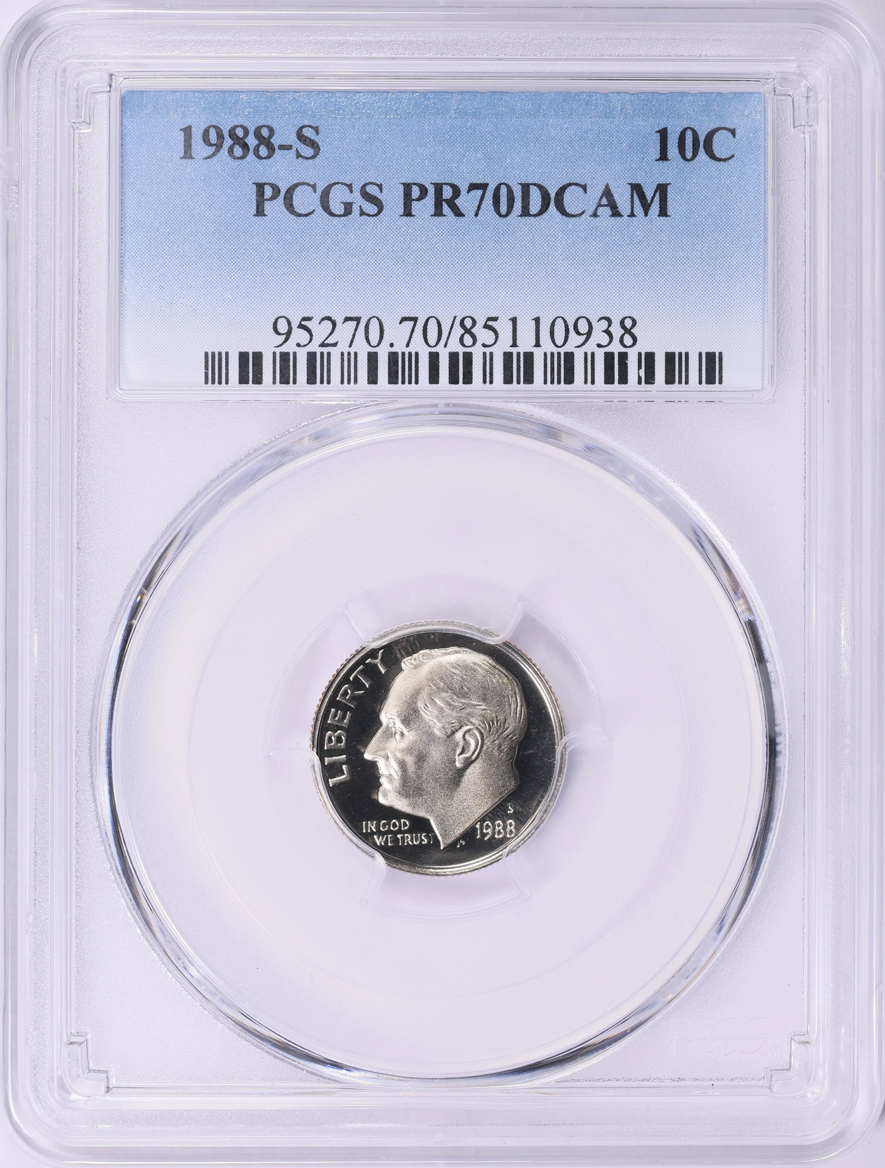 1988-S Roosevelt Dime PCGS Proof-70 DCAM (Item 1890599 ...
