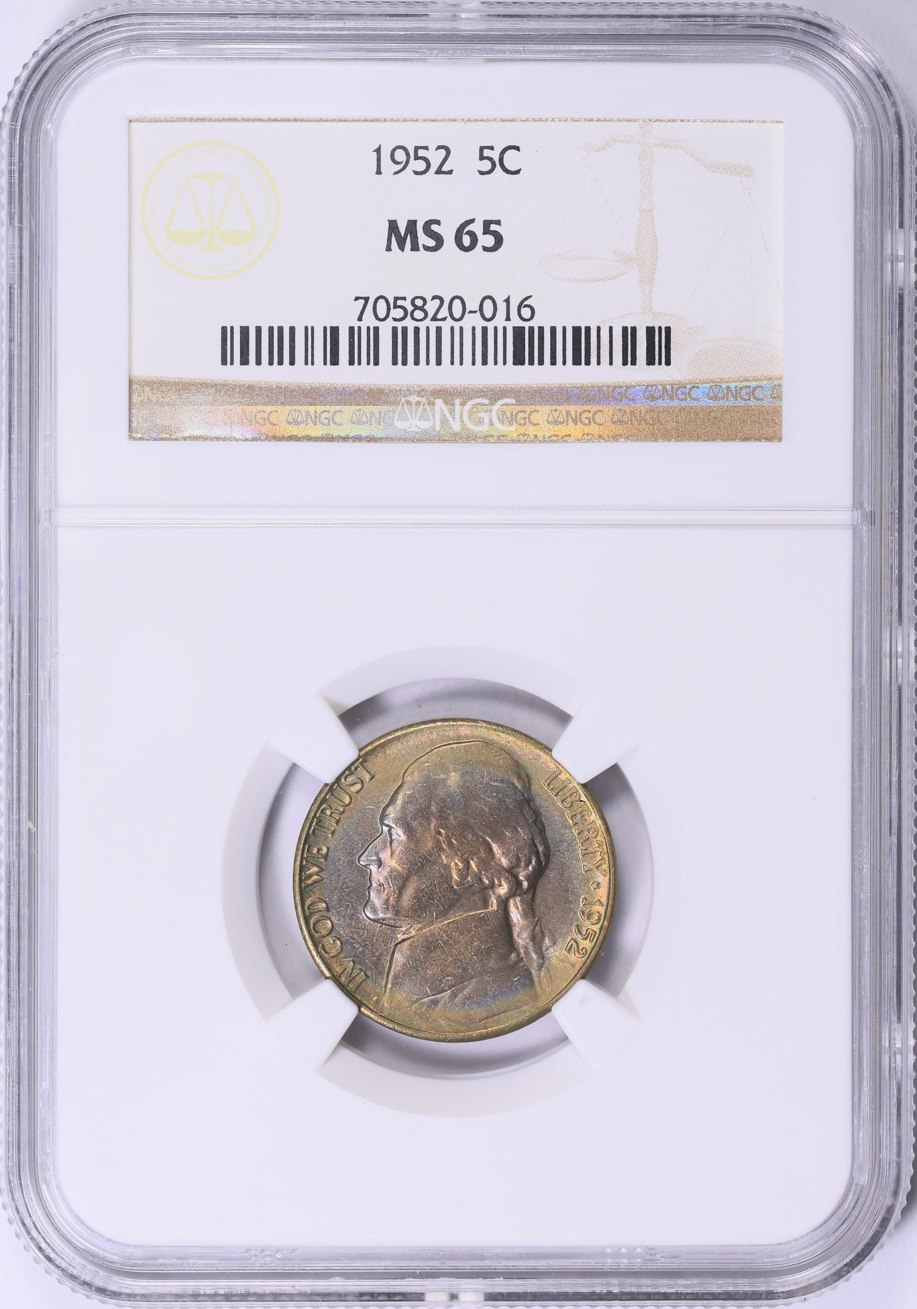 1952 Jefferson Nickel NGC MS-65 (Toned) (Item 1890799 ...