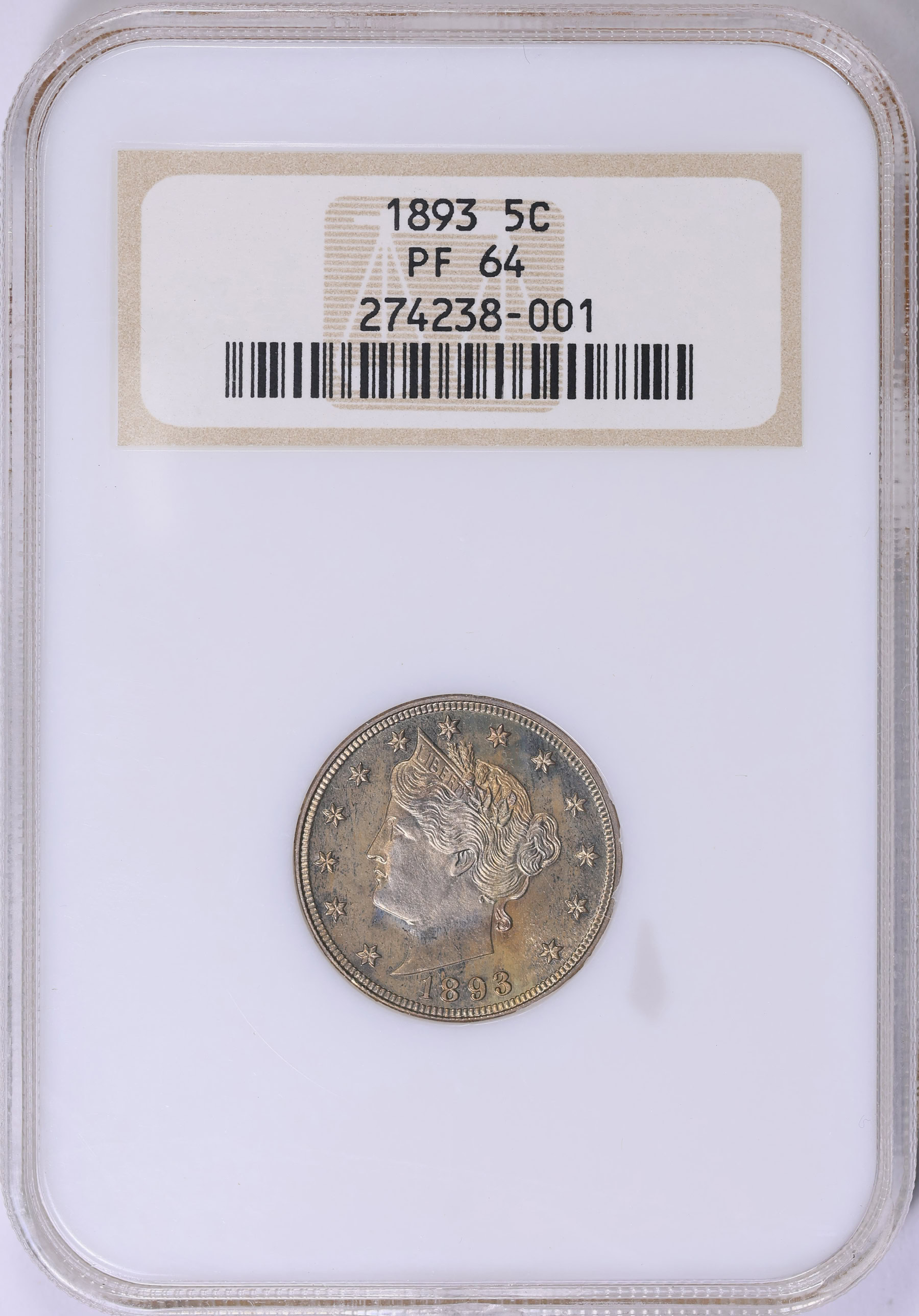 1893 Liberty Nickel NGC Proof-64 OH (Item 1891204) | GreatCollections ...