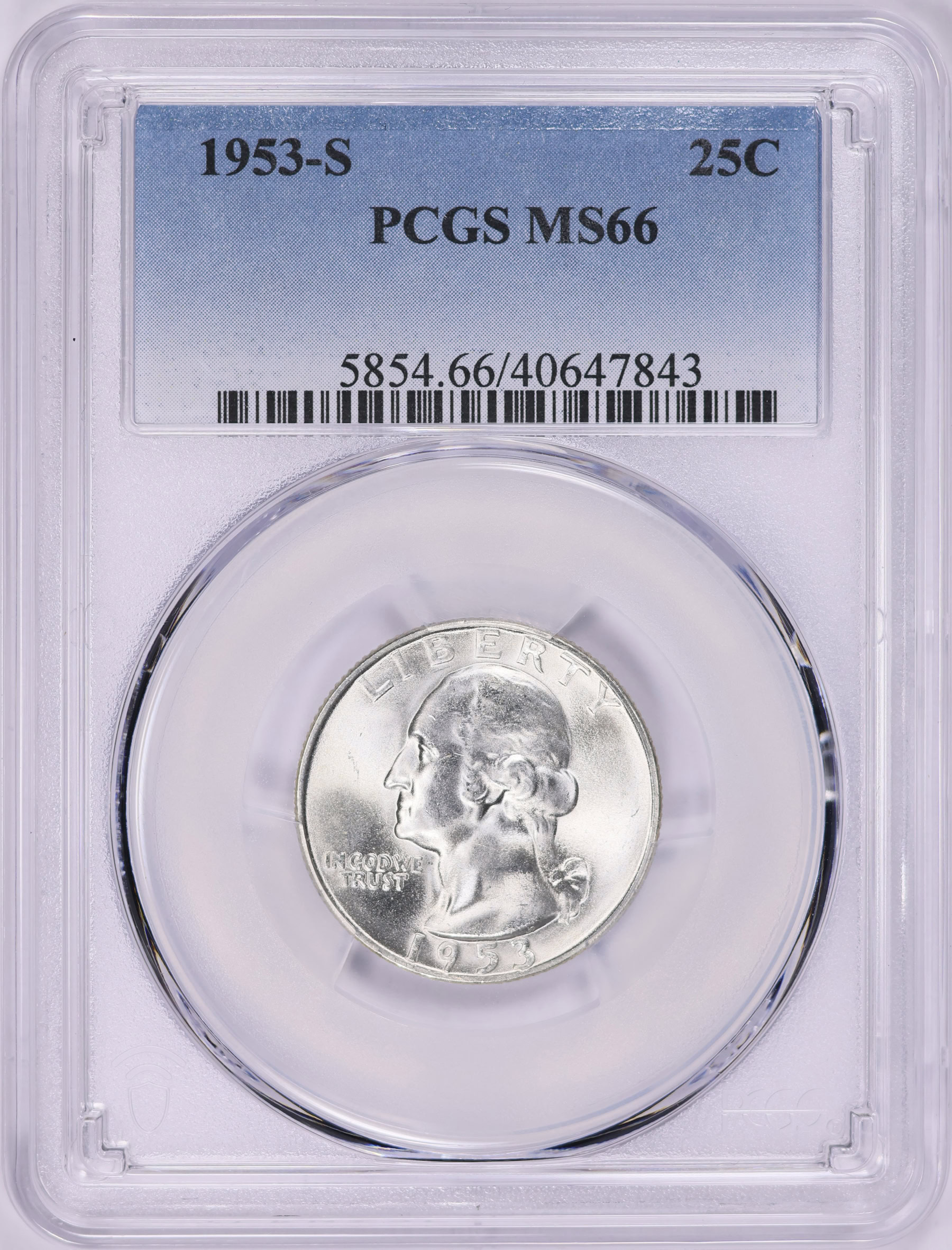 1953-S Washington Quarter PCGS MS-66 (Item 1891256) | GreatCollections Coin Auctions