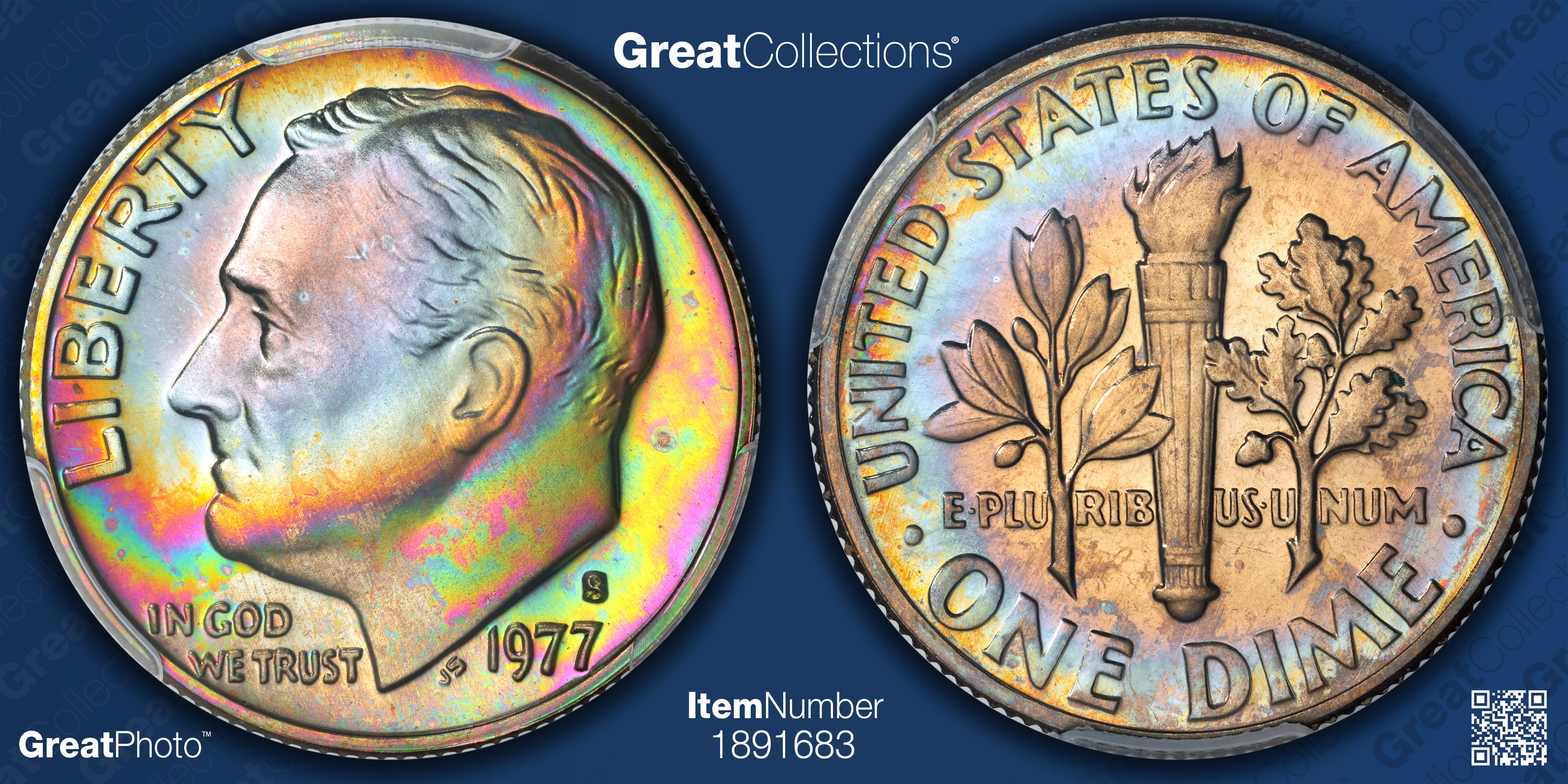 1977-S Roosevelt Dime PCGS Proof-67 (Toned) (Item 1891683 ...