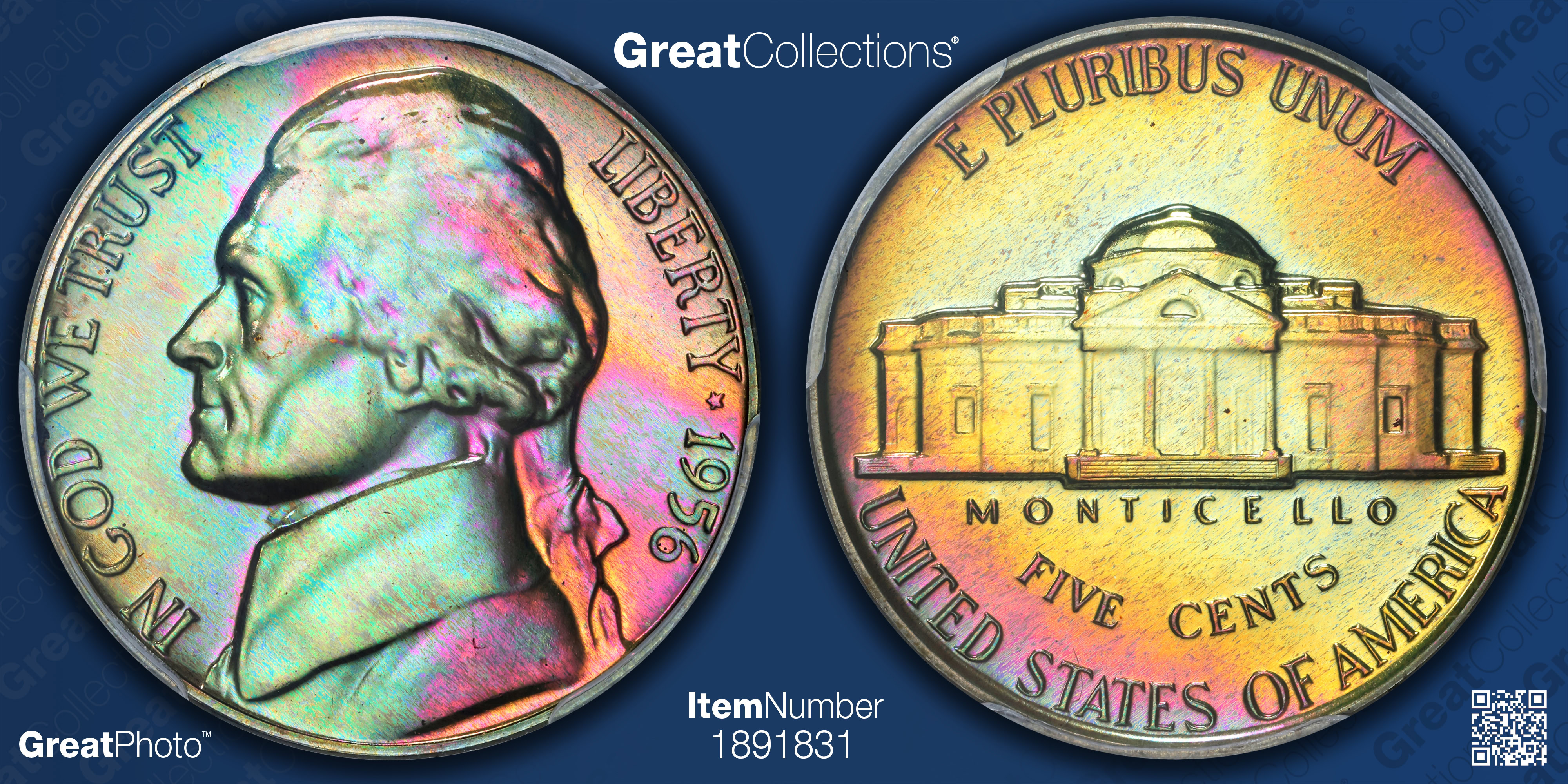 1956 Jefferson Nickel PCGS Proof-67 (Toned) (Item 1891831 ...