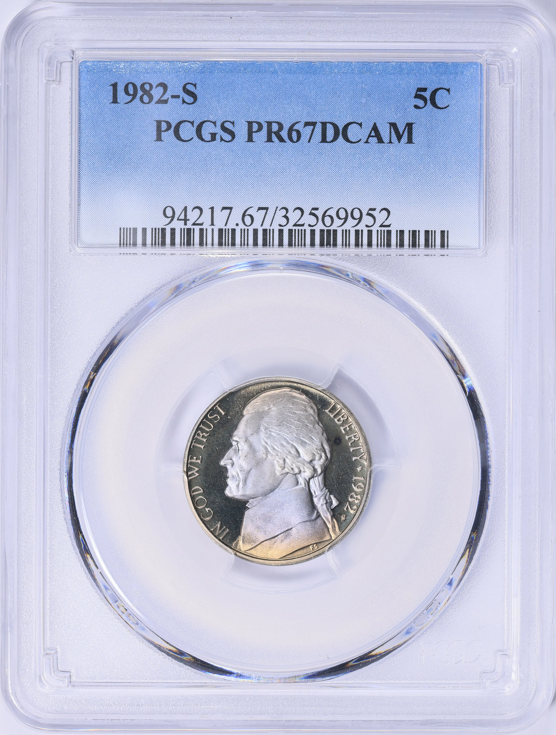 1982-S Jefferson Nickel PCGS Proof-67 DCAM (Toned) (Item 1891842 ...