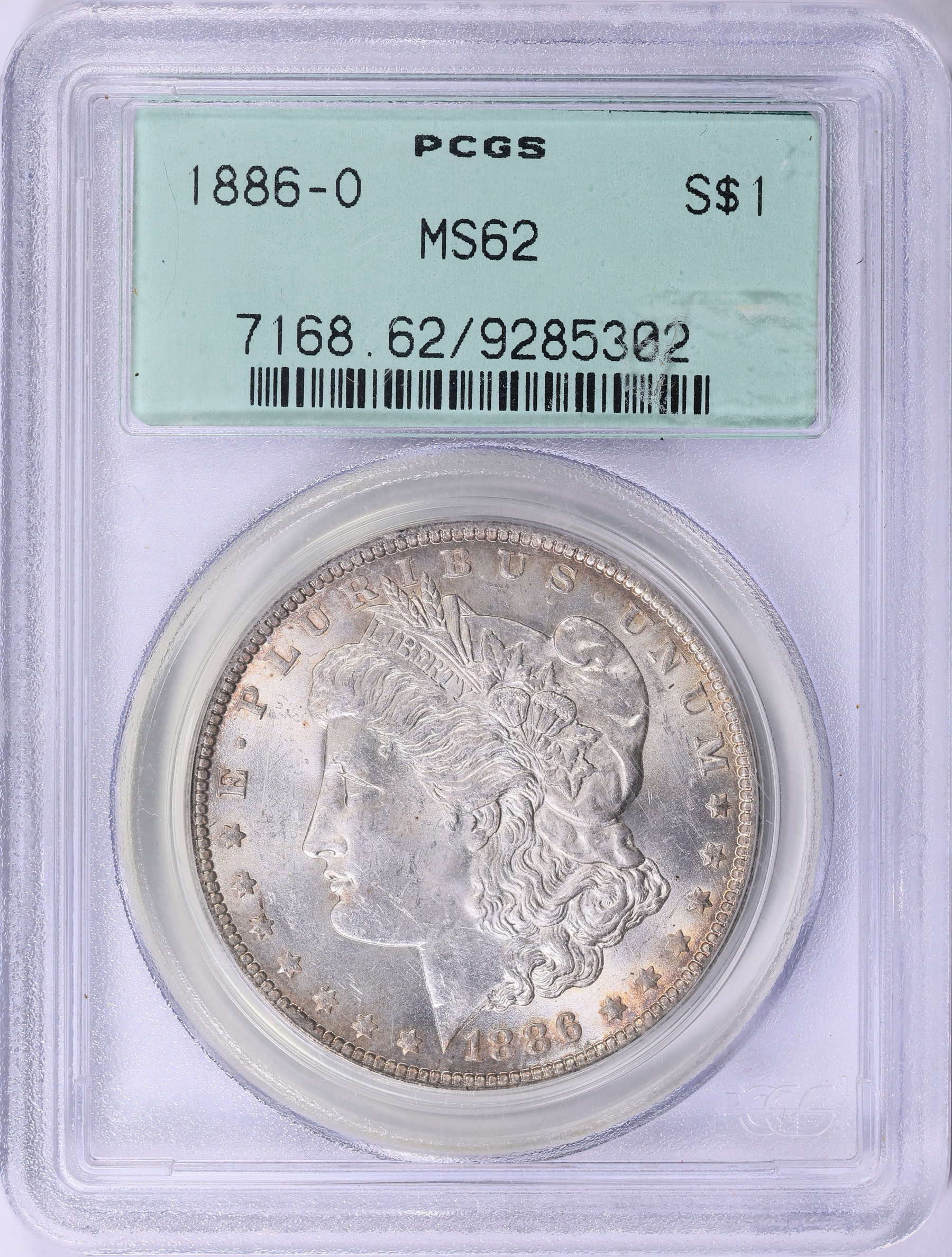 1886-O Morgan Silver Dollar PCGS MS-62 OGH (Item 1892270) | GreatCollections Coin Auctions