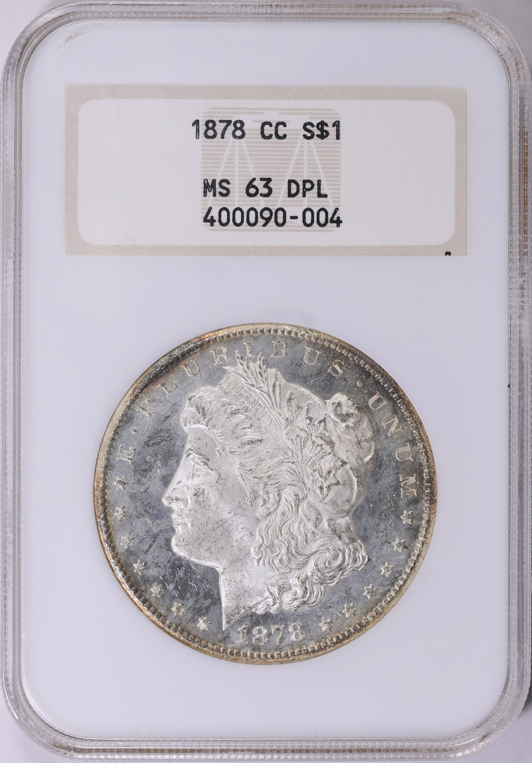 1878-CC Morgan Silver Dollar NGC MS-63 DMPL OH (Toned) (Item 1892286) | GreatCollections Coin ...