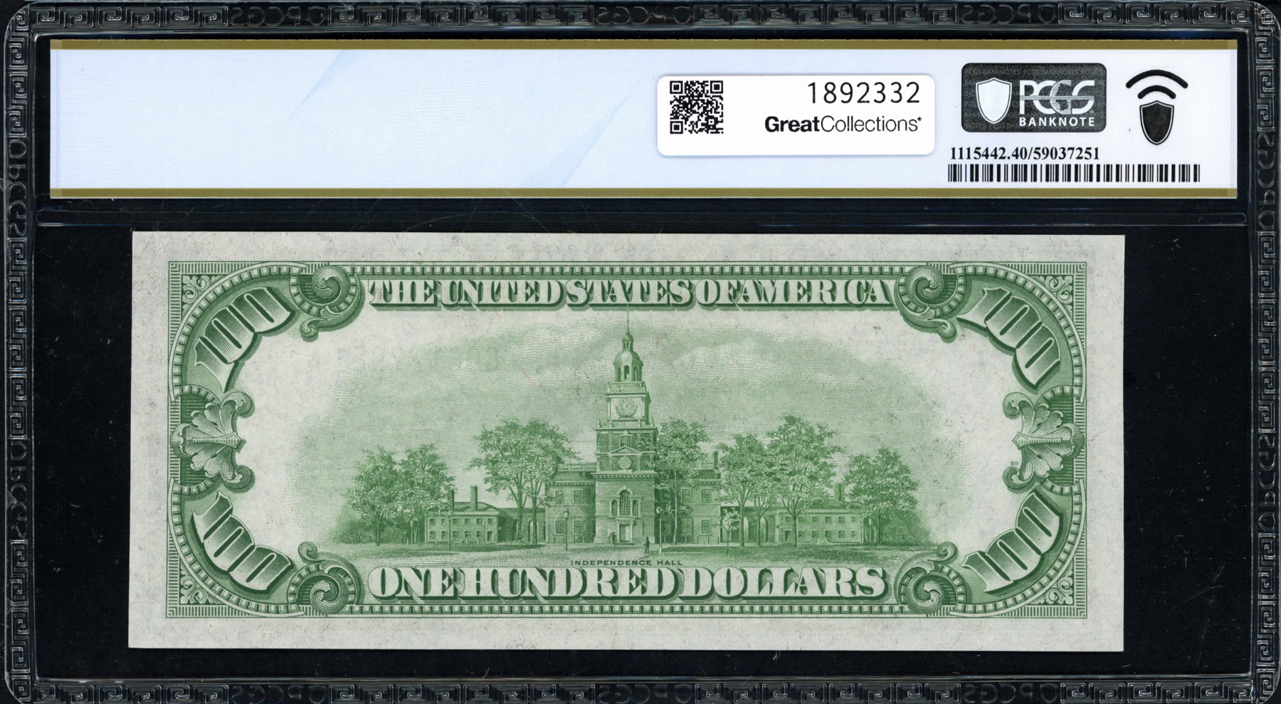 Fr. 2153-Gm (GA Block) 1934A $100 Chicago Federal Reserve Mule Note ...