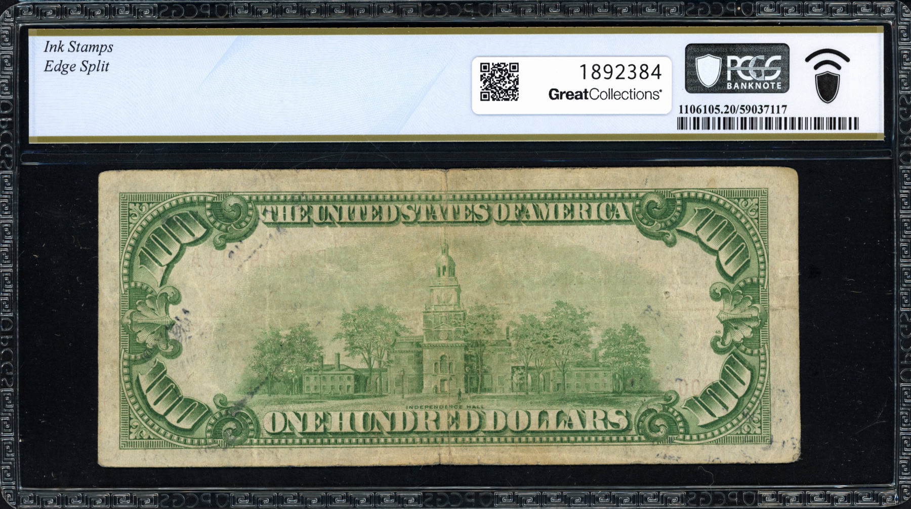 Fr. 1890-B (BA Block) 1929 $100 New York Federal Reserve Bank Note ...