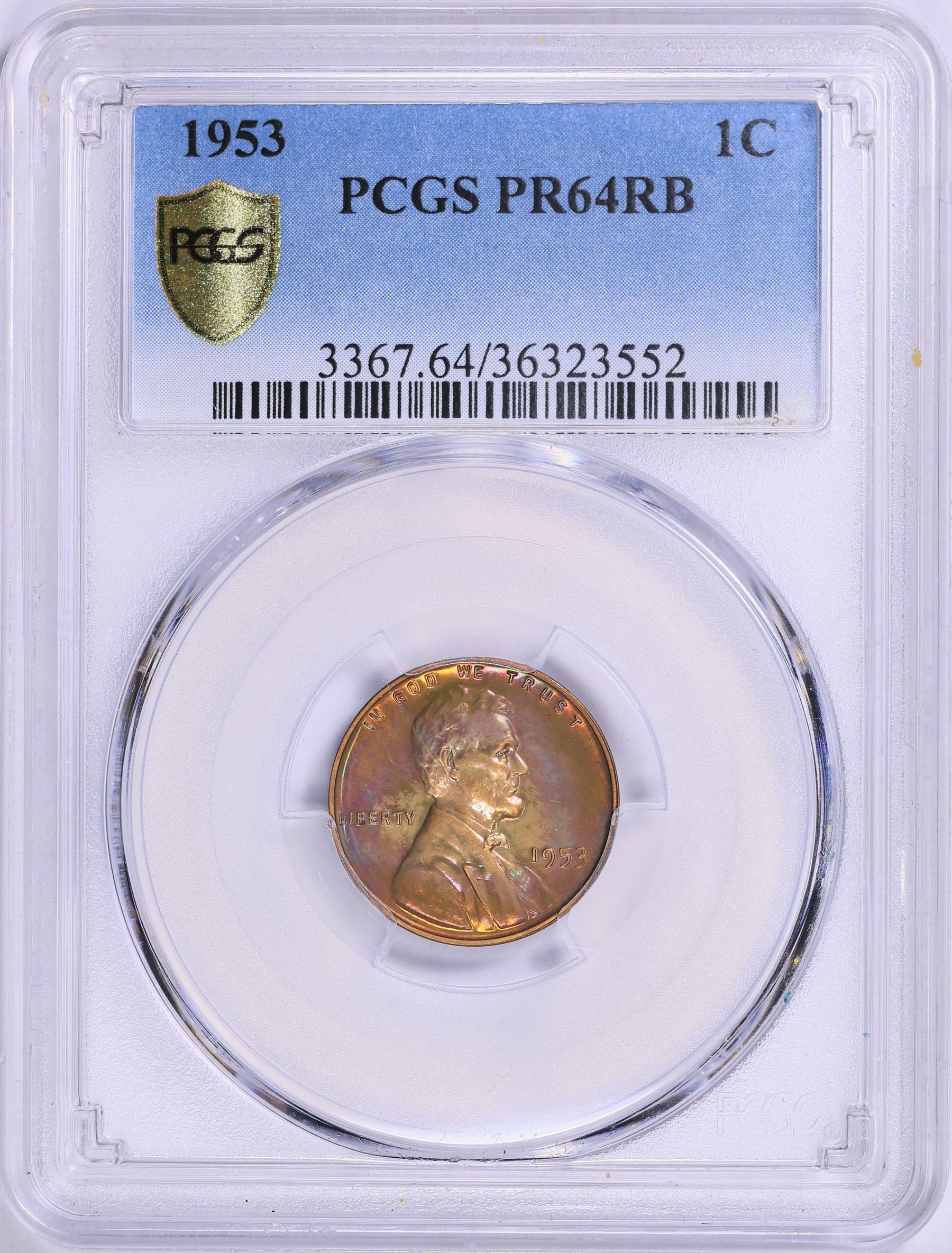 1953 Lincoln Cent PCGS Proof-64 RB (Toned) (Item 1892693 ...