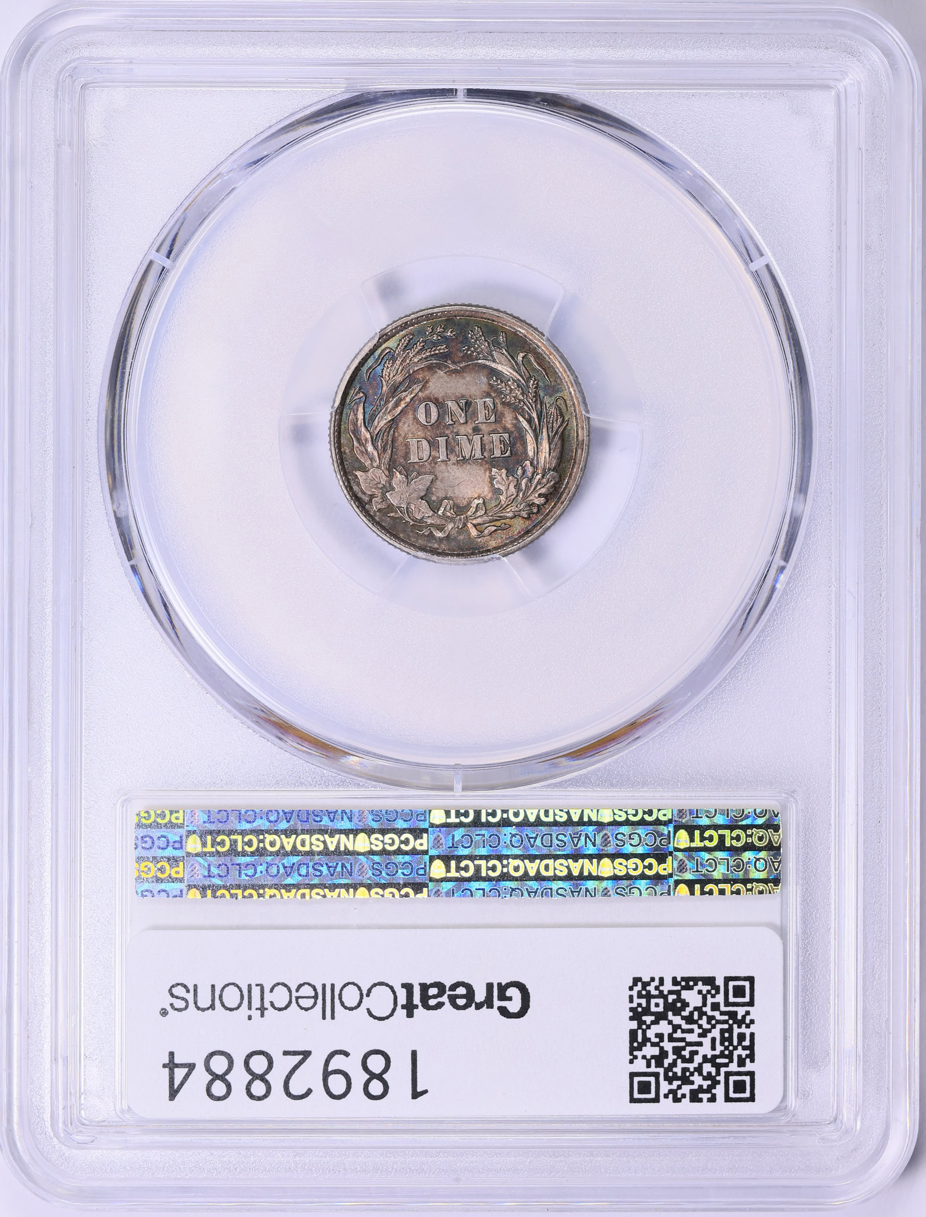 1898 Barber Dime PCGS MS-63 (Toned) (Item 1892884) | GreatCollections Coin Auctions