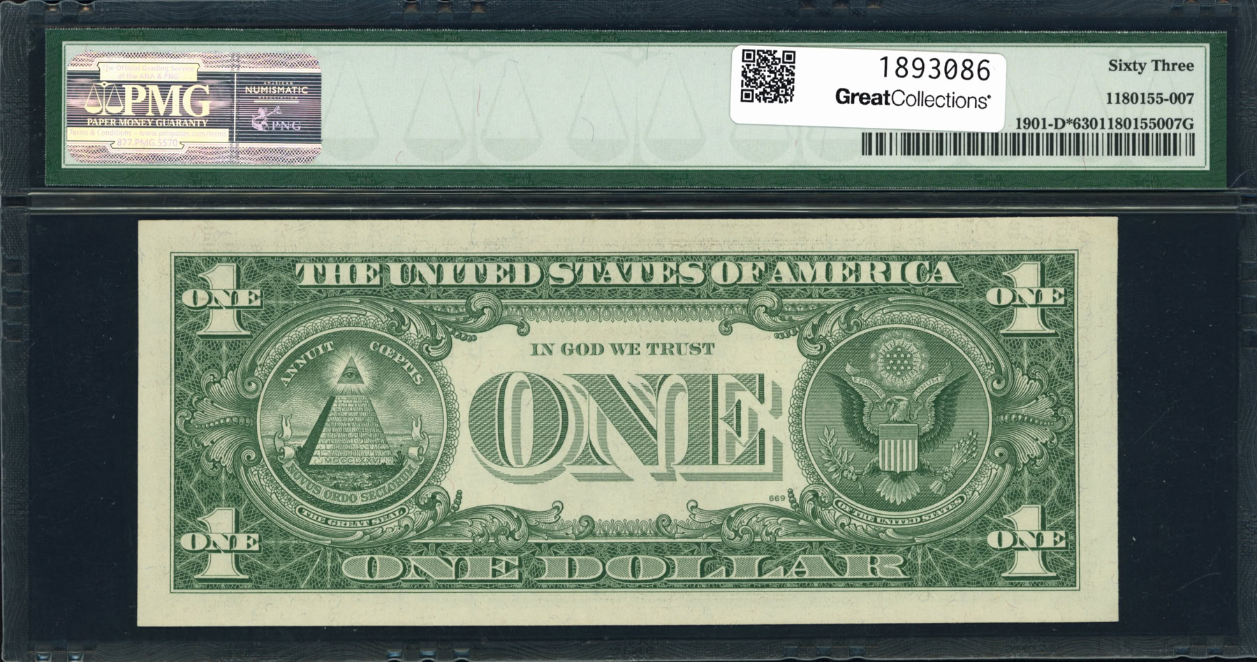 Fr. 1901-D* (D* Block) 1963A $1 Cleveland Federal Reserve Star Note *10 ...