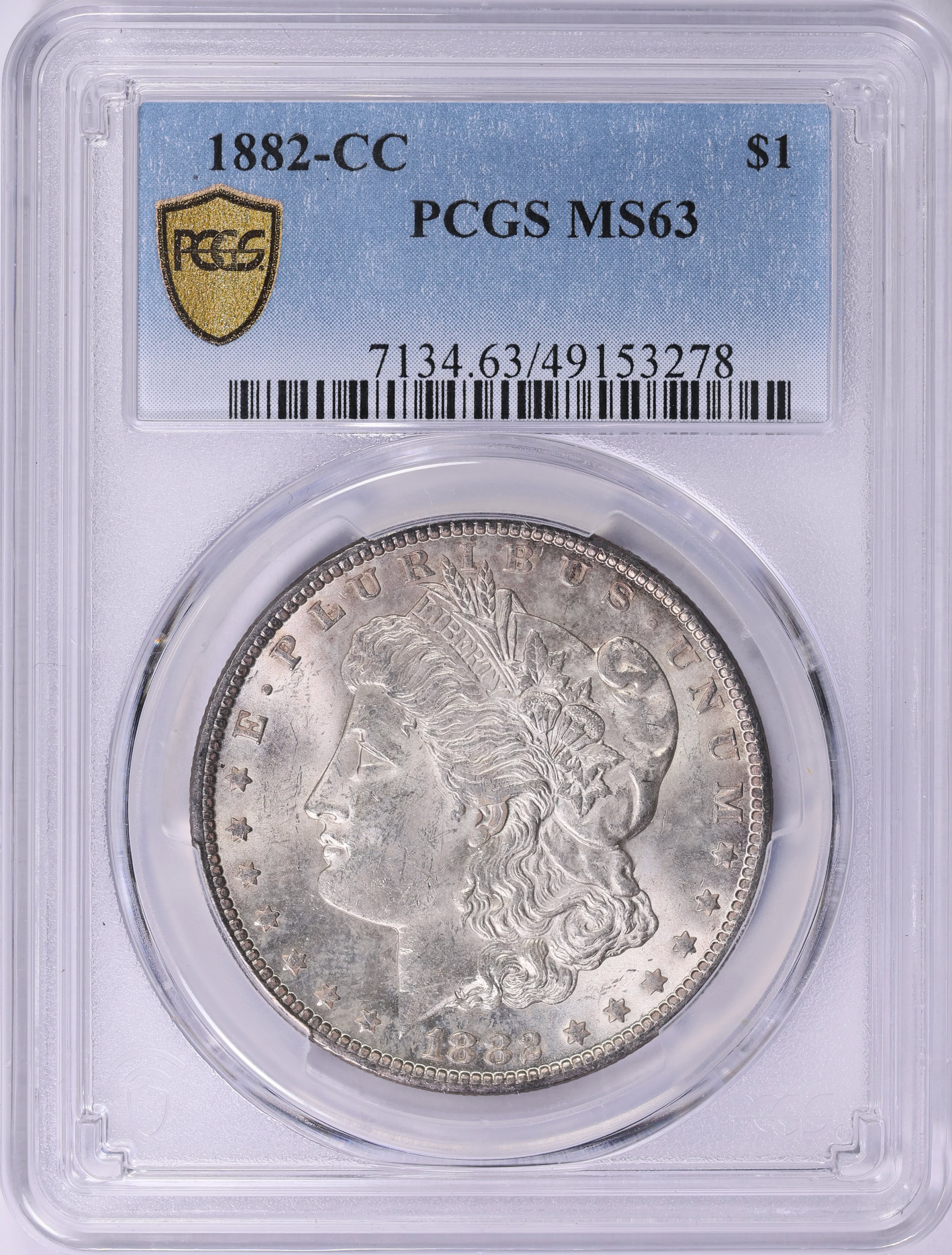 1882-CC Morgan Silver Dollar PCGS MS-63 (Item 1893315) | GreatCollections Coin Auctions