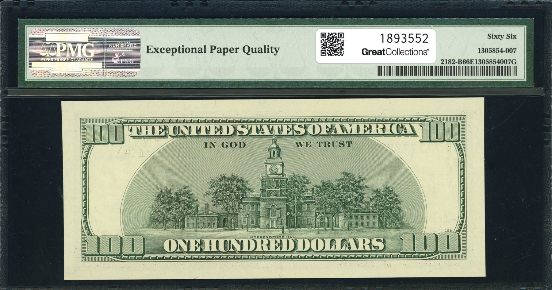 Fr. 2182-B (KBH Block) 2006A $100 New York Federal Reserve Note *Solid ...