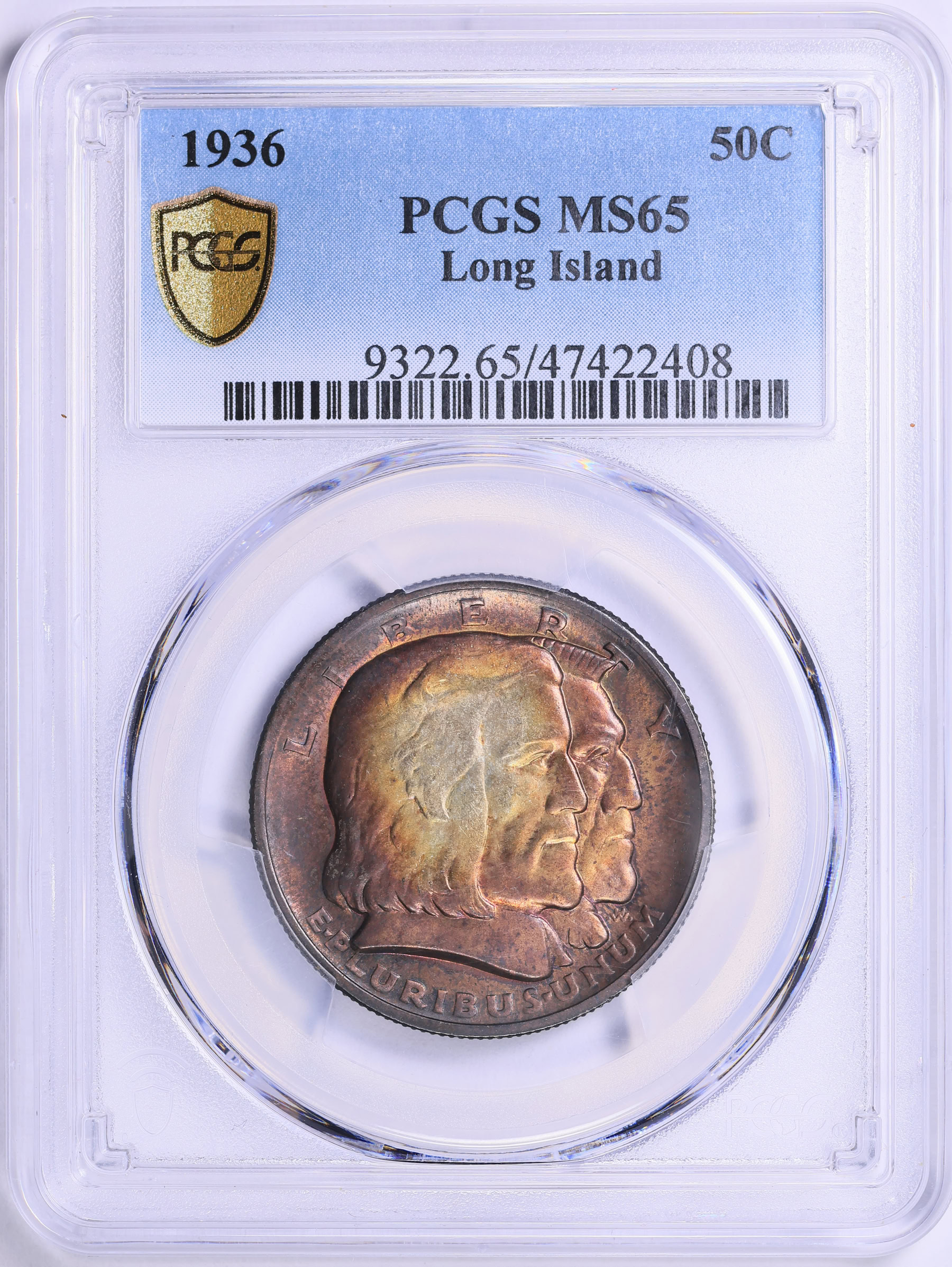 1936 Long Island Tercentenary Half Dollar PCGS MS-65 (Toned) (Item ...