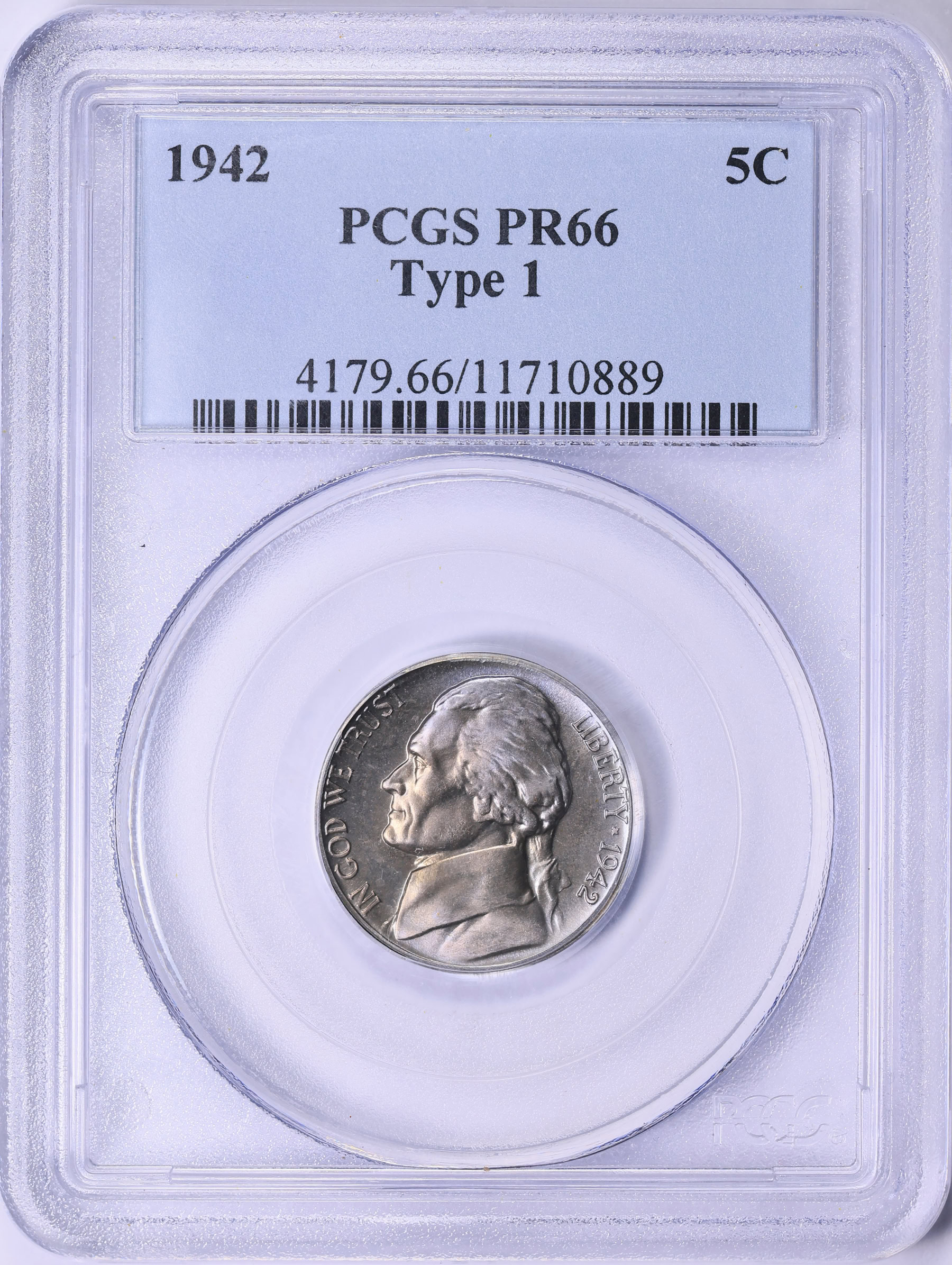 1942 Jefferson Nickel Type 1 PCGS Proof-66 (Toned) (Item 1893886 ...