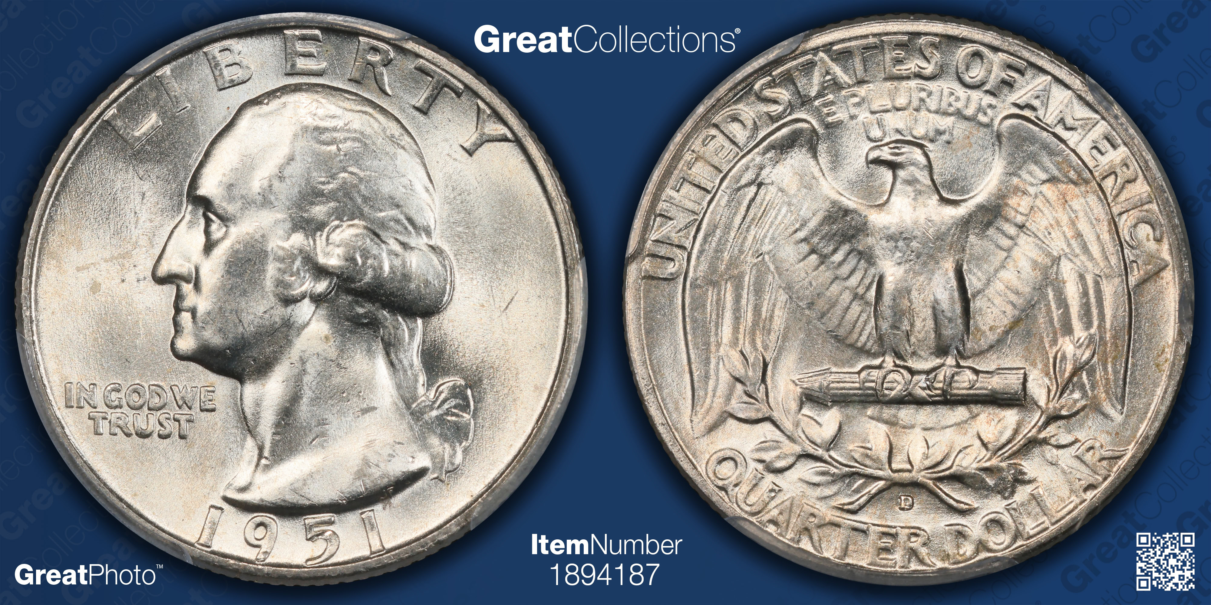1951-D Washington Quarter DDO PCGS MS-64 (Item 1894187 ...