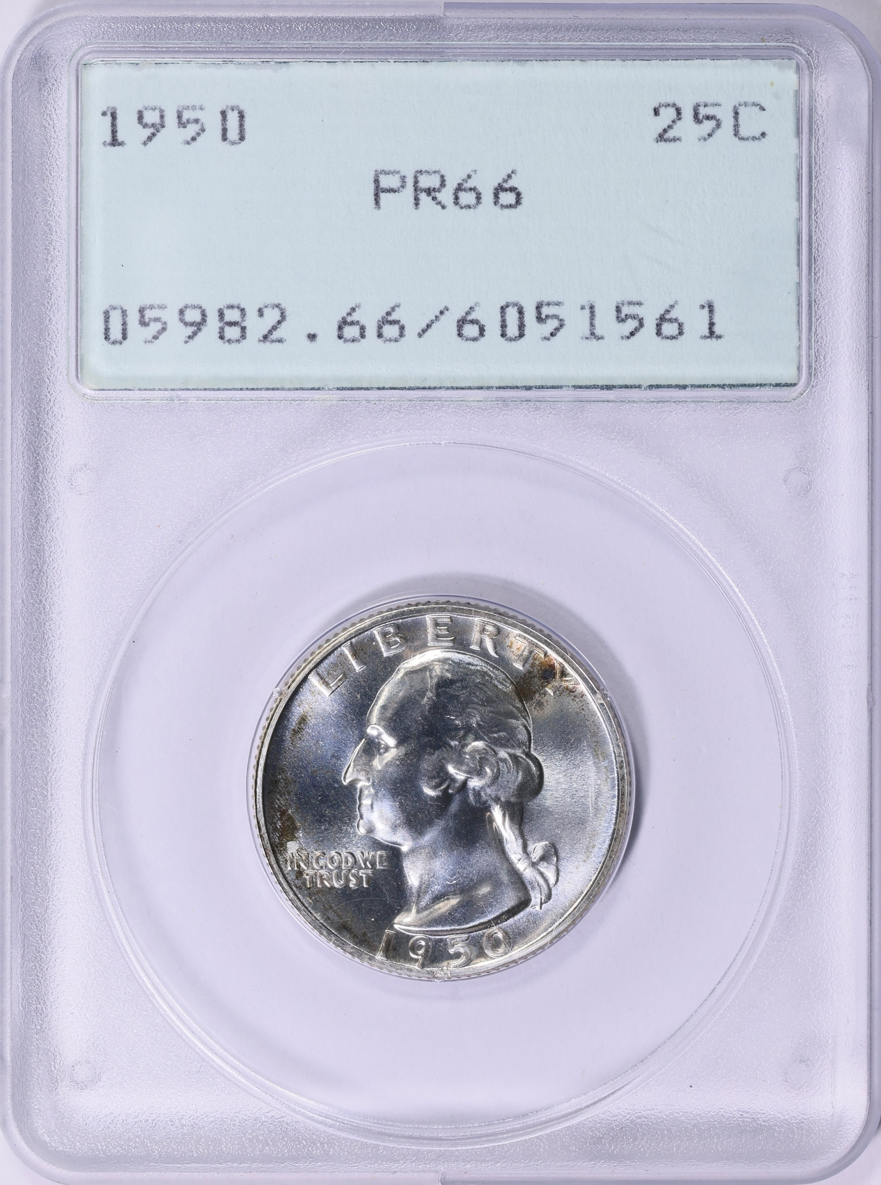 1950 Washington Quarter PCGS Proof-66 (Toned) OGH (1st Gen) (Item ...