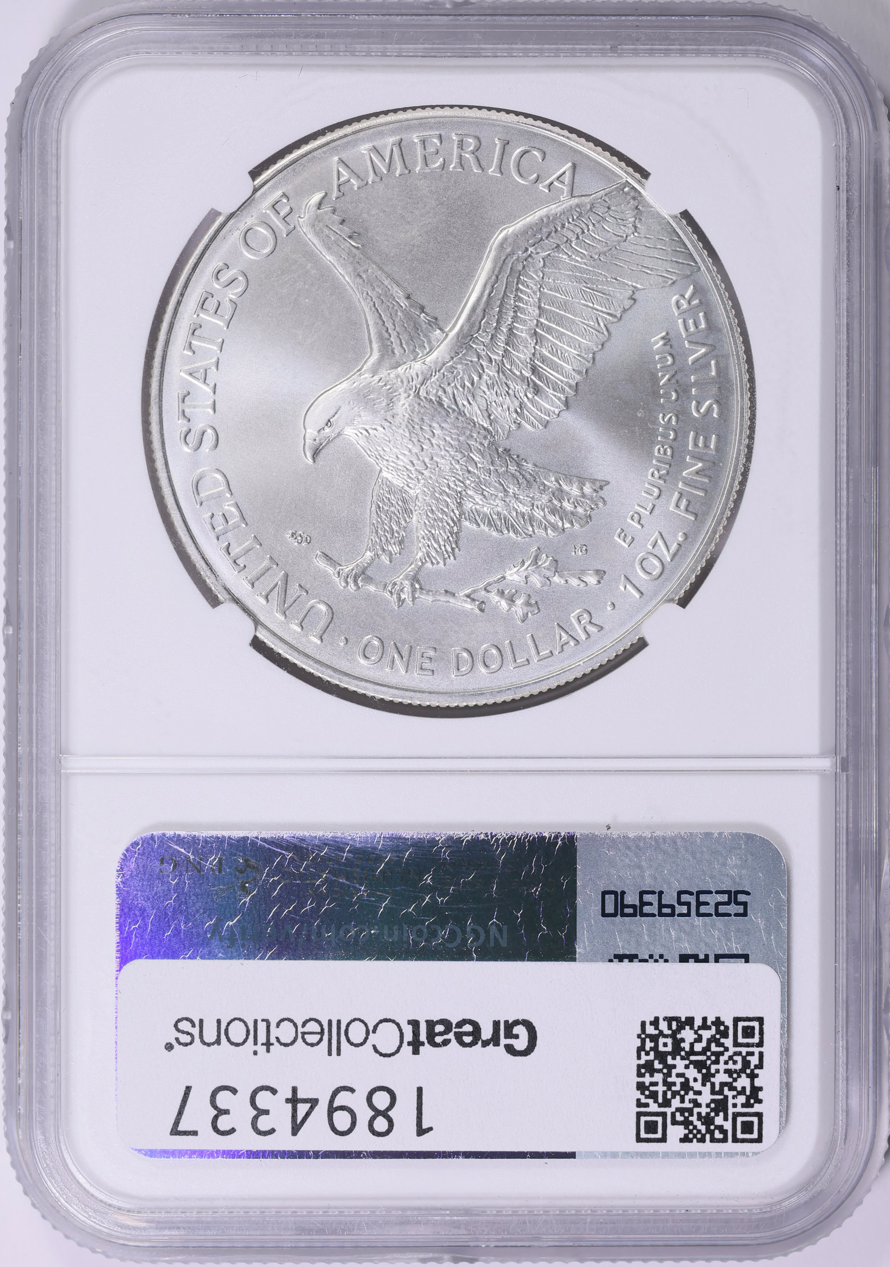 Mint Error 2024 $1 Silver Eagle Obverse Struck Through NGC MS-67 | NGC ...