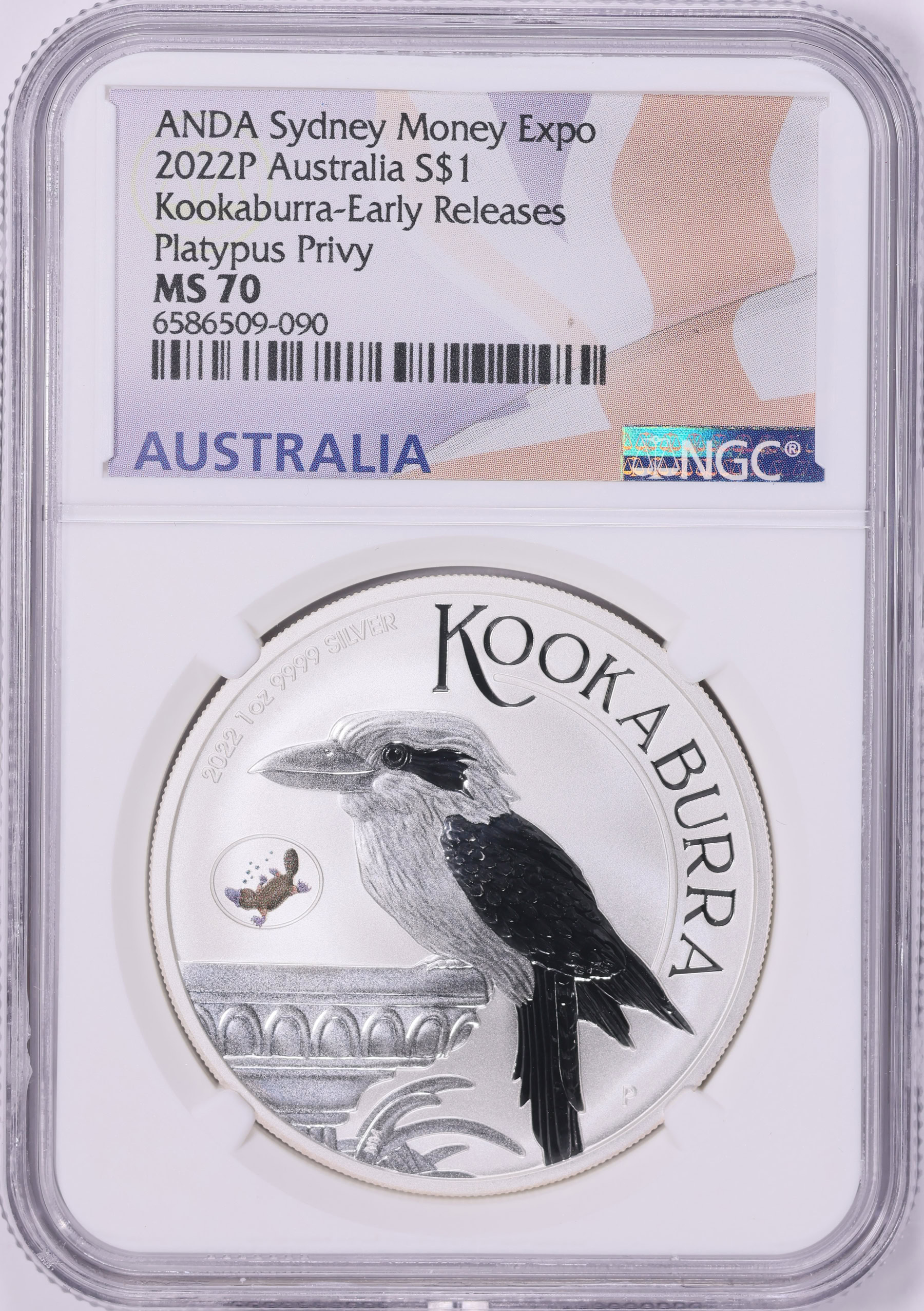 Australia 2022-P Silver Dollar Kookaburra Platypus Privy ANDA Sydney ...