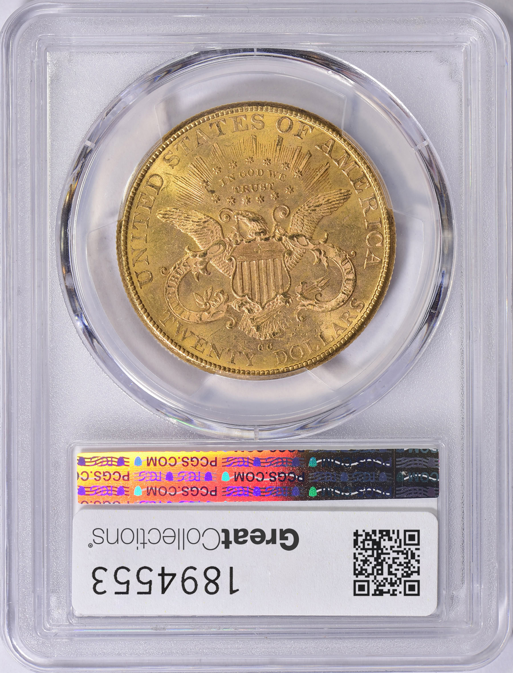 1890-CC Liberty Gold Double Eagle PCGS MS-62 (The Fairmont Collection) (Item 1894553 ...