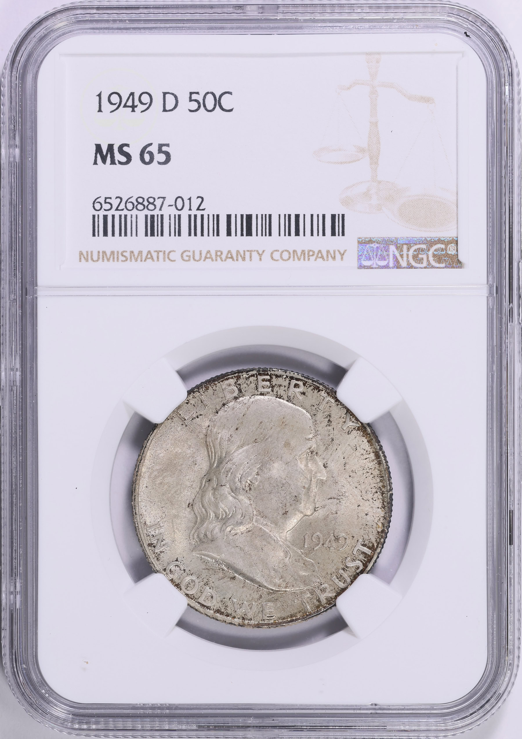 1949-D Franklin Half Dollar NGC MS-65 (Item 1894639) | GreatCollections ...
