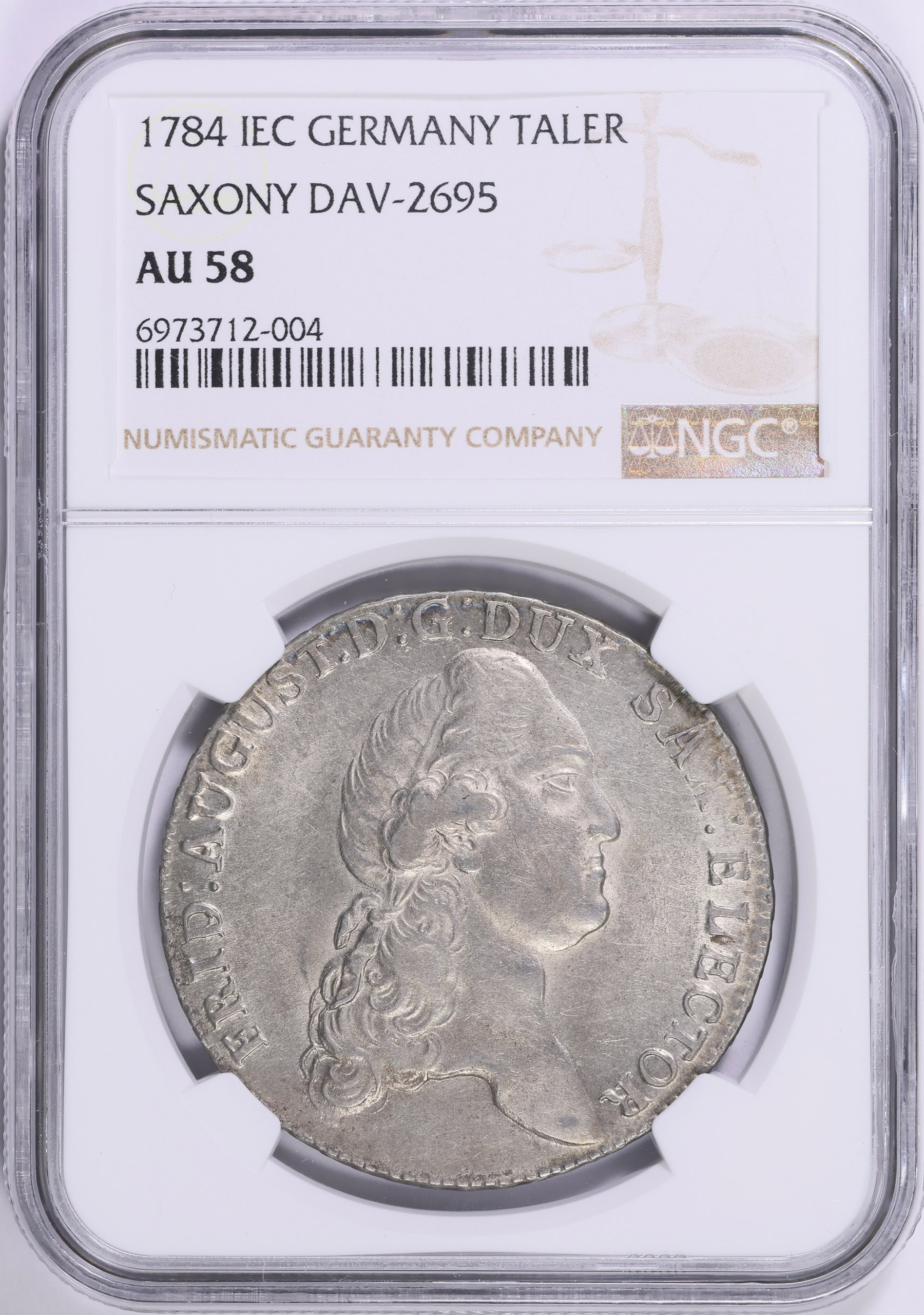 Germany - Saxony-Albertine 1784-IEC Silver Thaler KM-992.2 NGC AU-58 ...