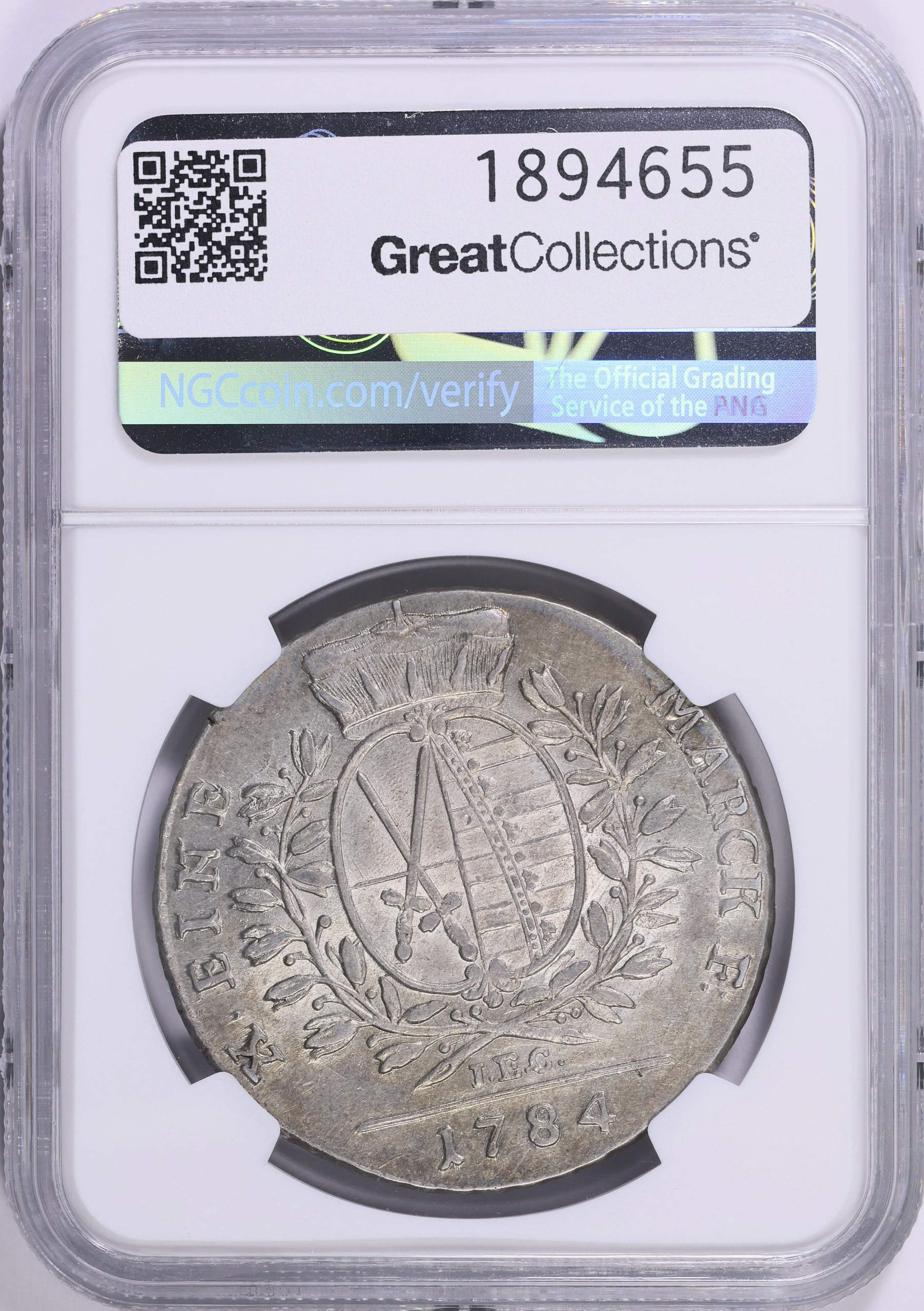 Germany - Saxony-Albertine 1784-IEC Silver Thaler KM-992.2 NGC AU-58 ...