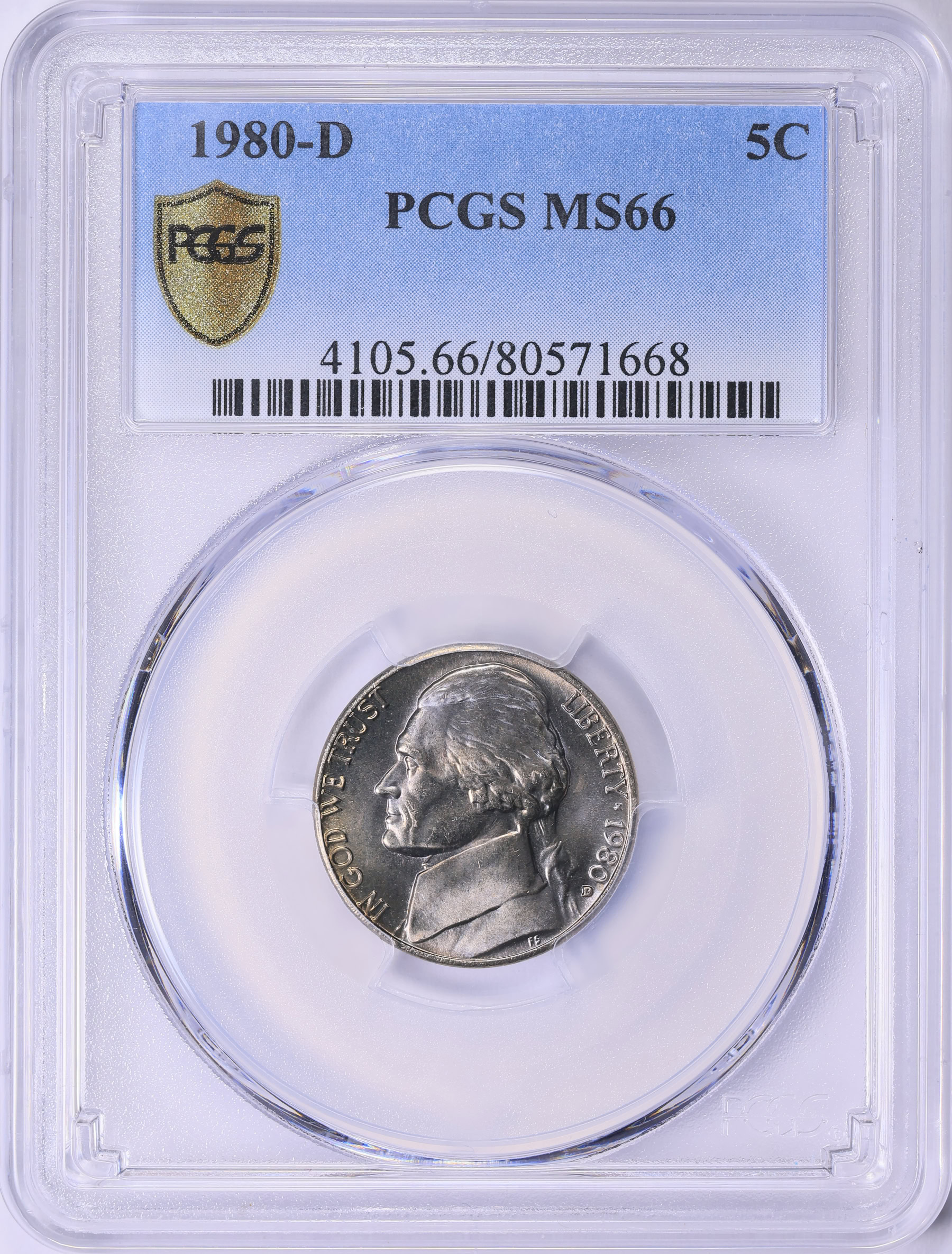 1980-D Jefferson Nickel PCGS MS-66 (Toned) (Item 1895113 ...