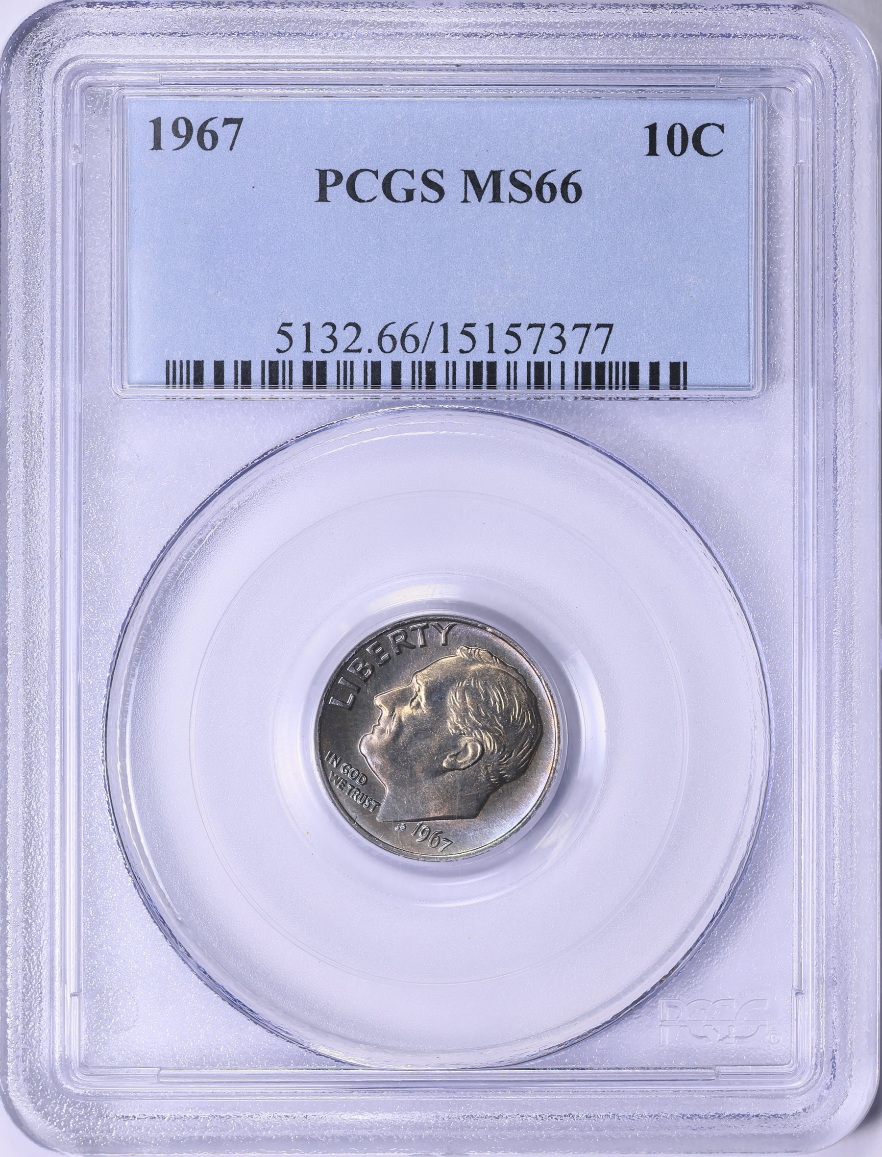 1967 Roosevelt Dime PCGS MS-66 (Toned) (Item 1895223 ...