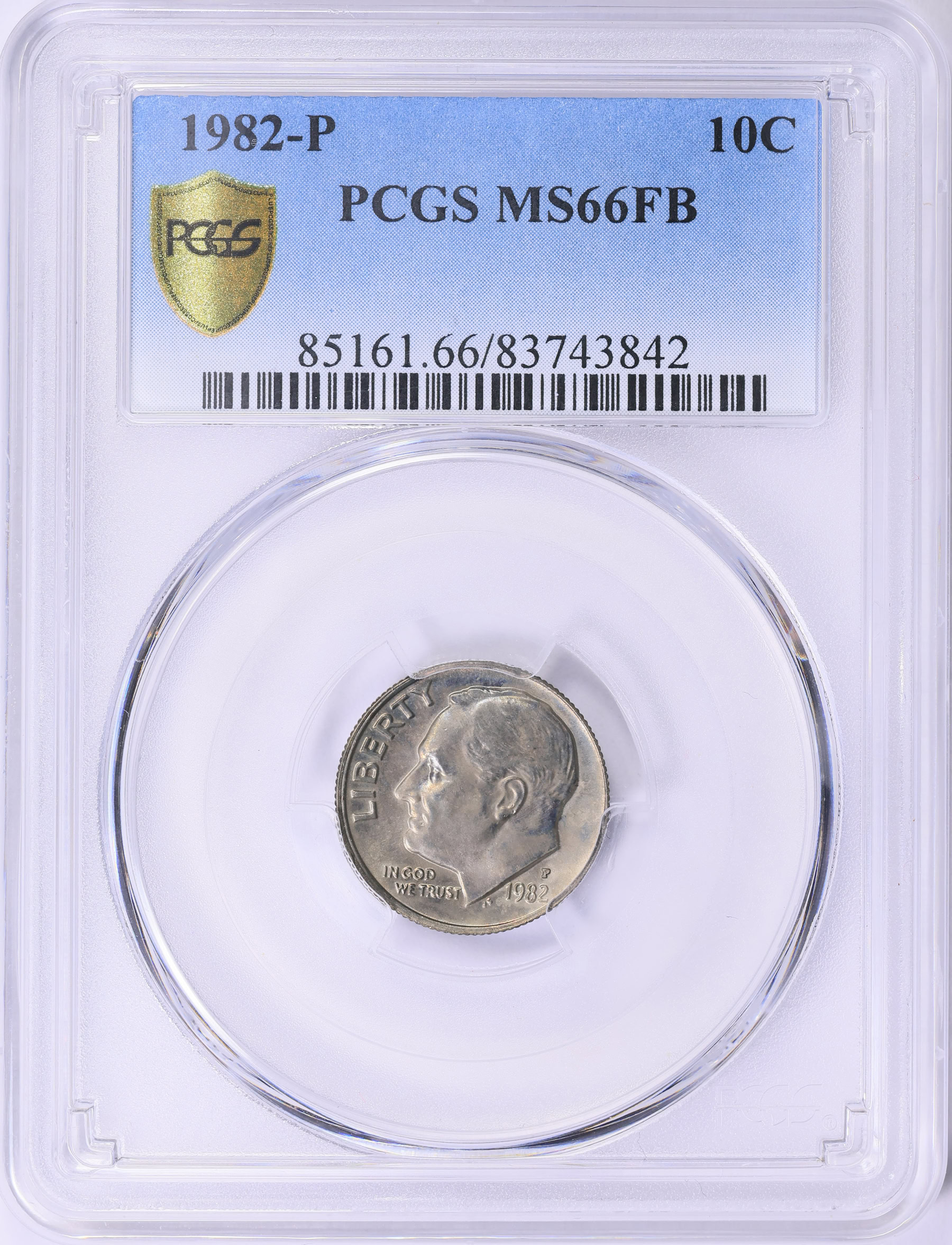 1982-P Roosevelt Dime PCGS MS-66 FB (Toned) (Item 1895313 ...