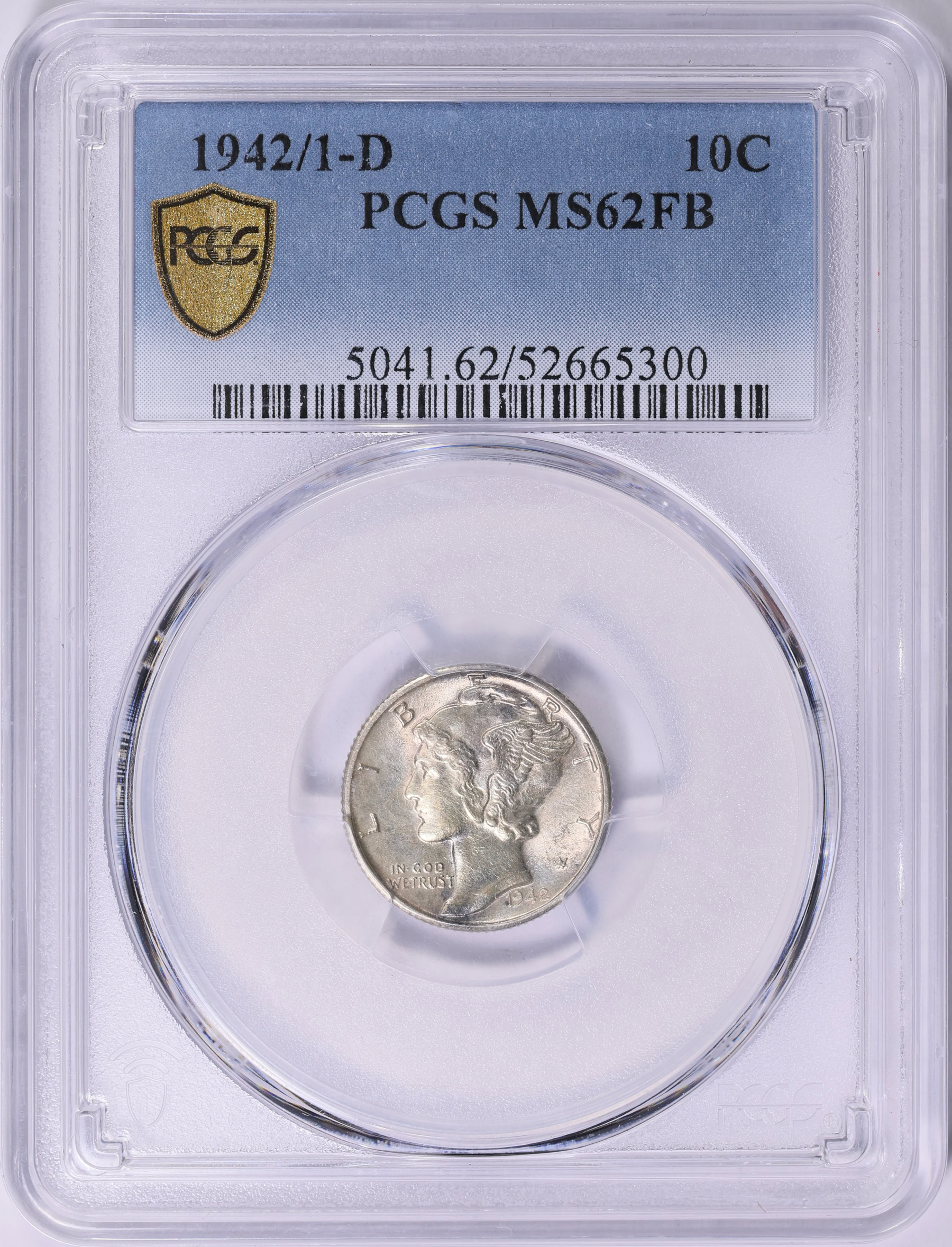 1942/1-D Mercury Dime PCGS MS-62 FB (Item 1895430) | GreatCollections Coin Auctions