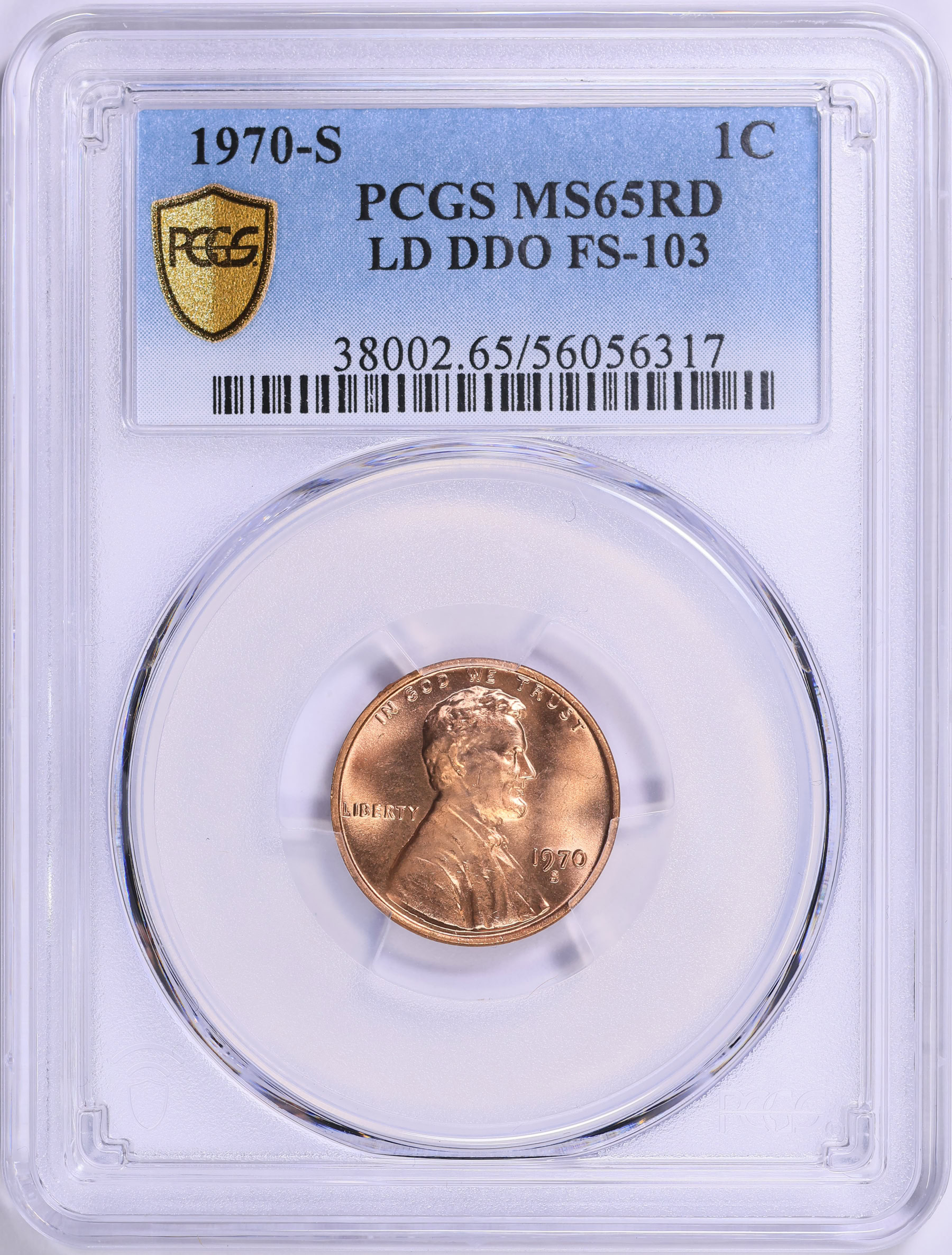 1970-S Lincoln Cent Doubled Die Obverse, Large Date FS-103 PCGS MS-65 ...