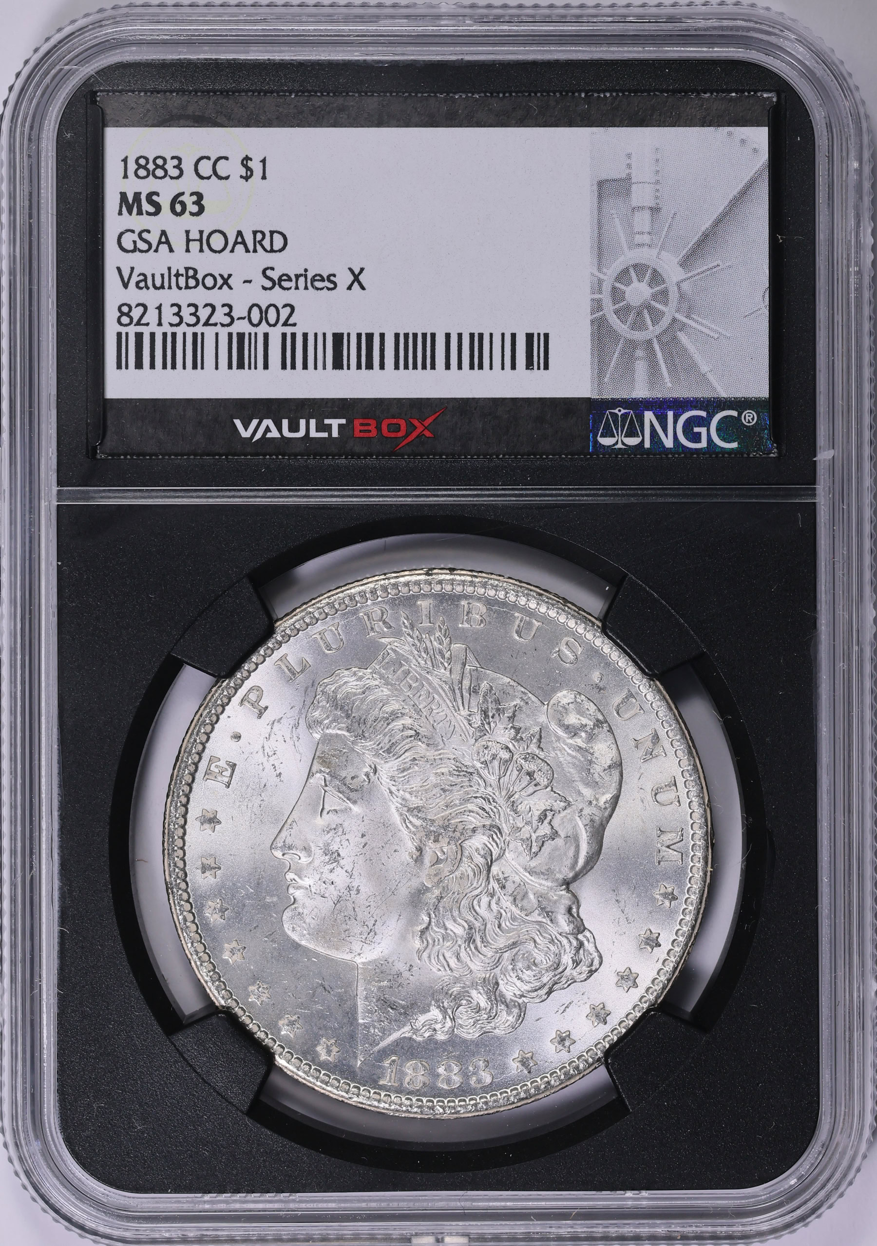 1883-CC Morgan Silver Dollar GSA Hoard NGC MS-63 (VaultBox Series x) (Item 1895498 ...