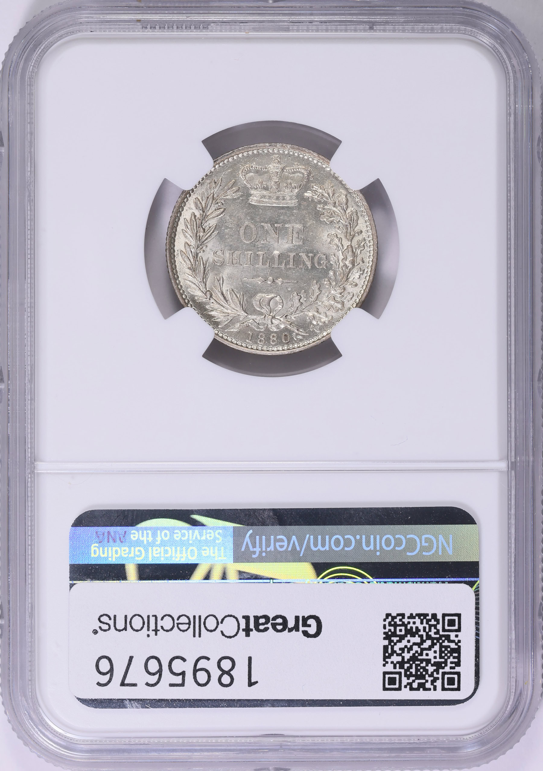 Great Britain 1880 Silver Shilling KM-734.4 NGC MS-61 (Item 1895676 ...