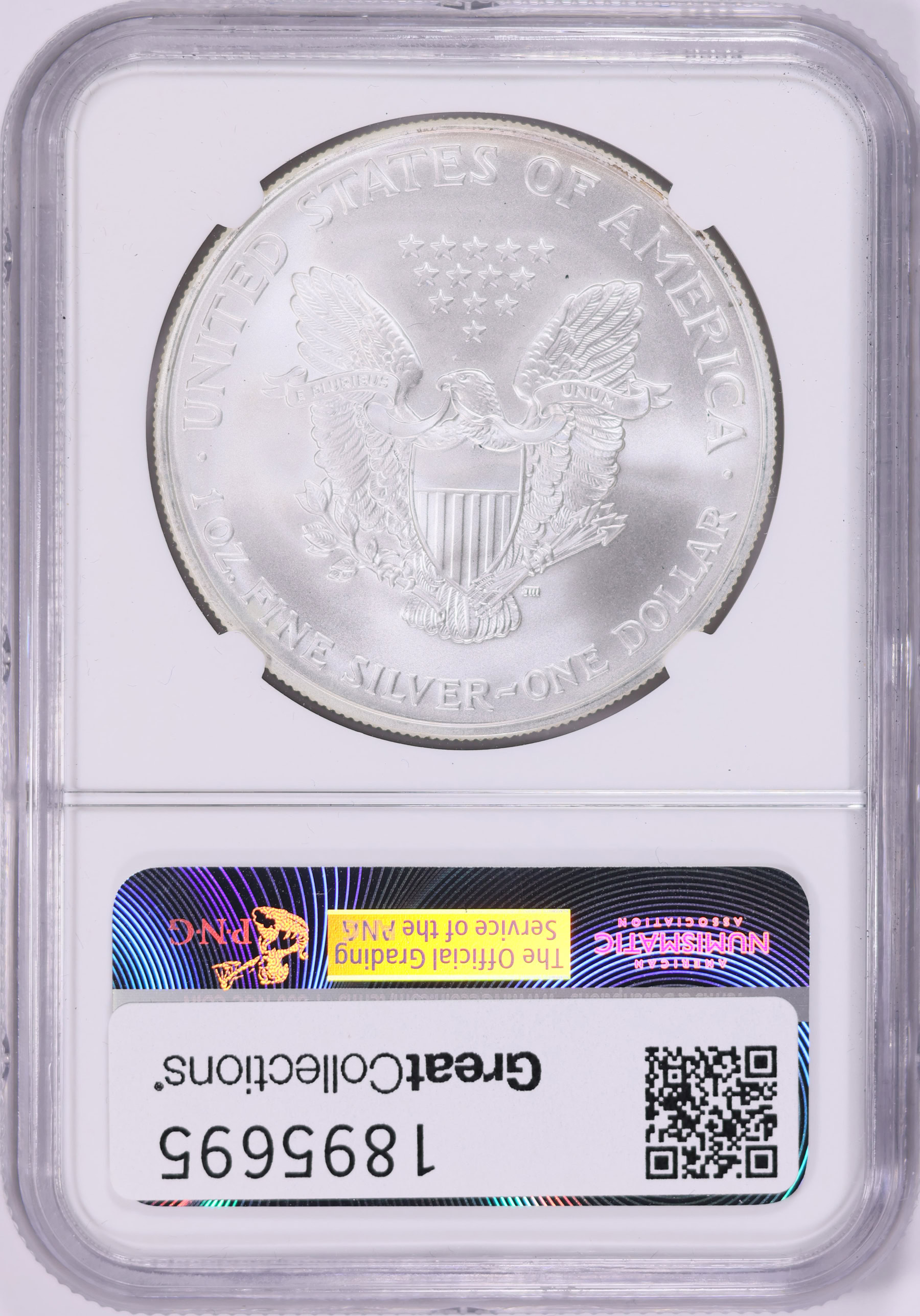 2007 $1 Silver Eagle NGC MS-70 (Item 1895695) | GreatCollections Coin ...