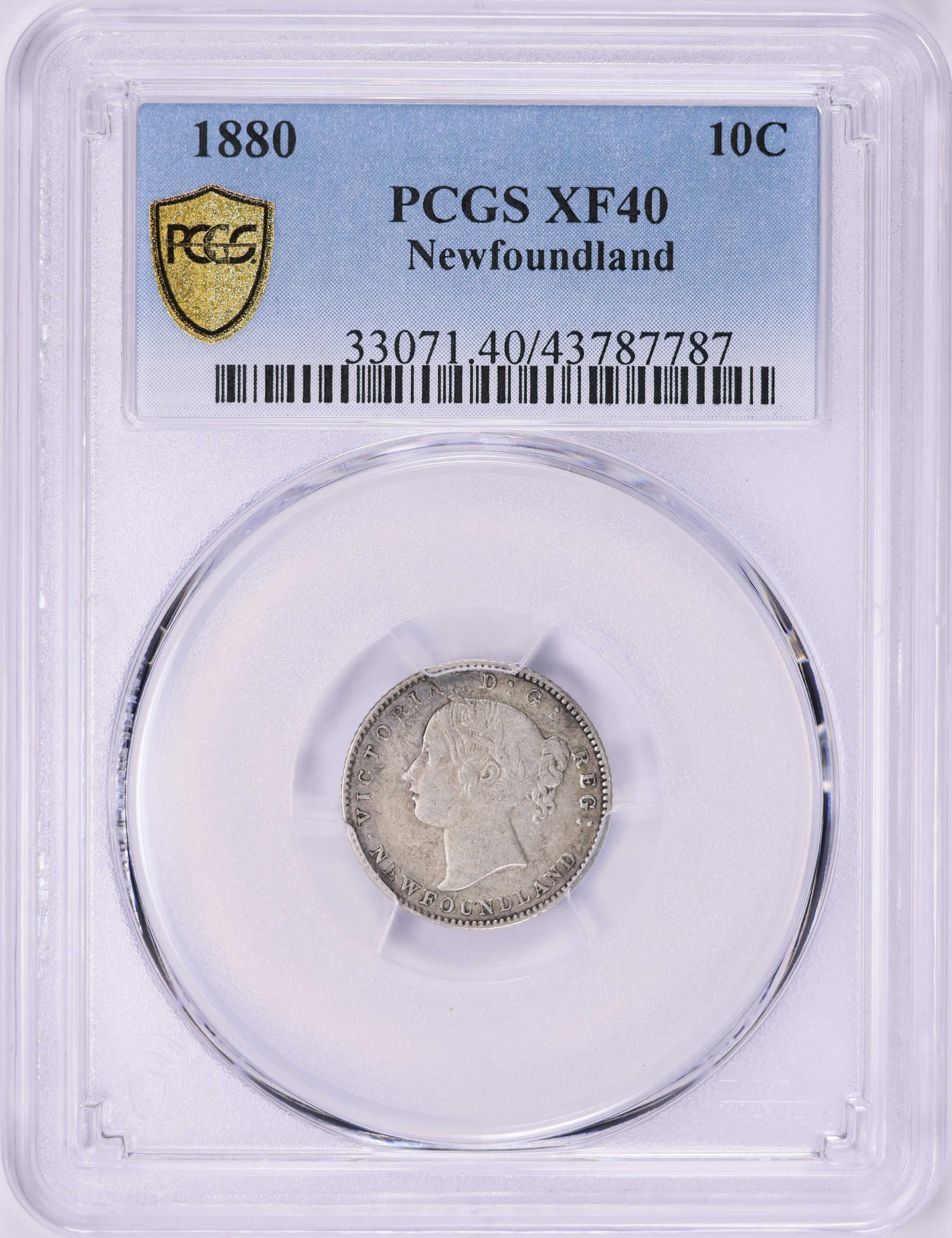 Canada - Newfoundland 1880 Silver 10 Cents KM-3 PCGS XF-40 (Item ...