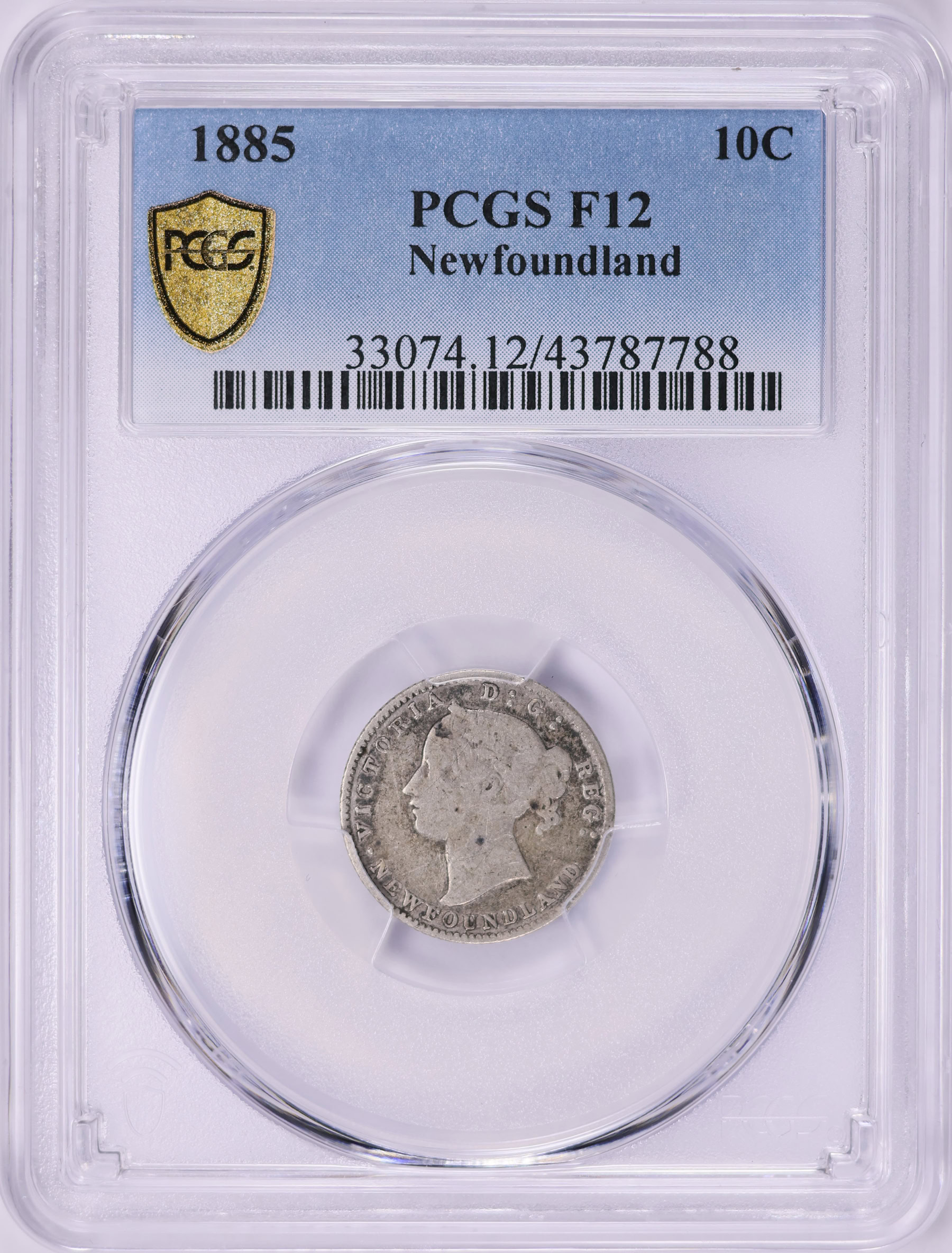 Canada - Newfoundland 1885 Silver 10 Cents KM-3 PCGS F-12 (Item 1895728) | GreatCollections Coin ...
