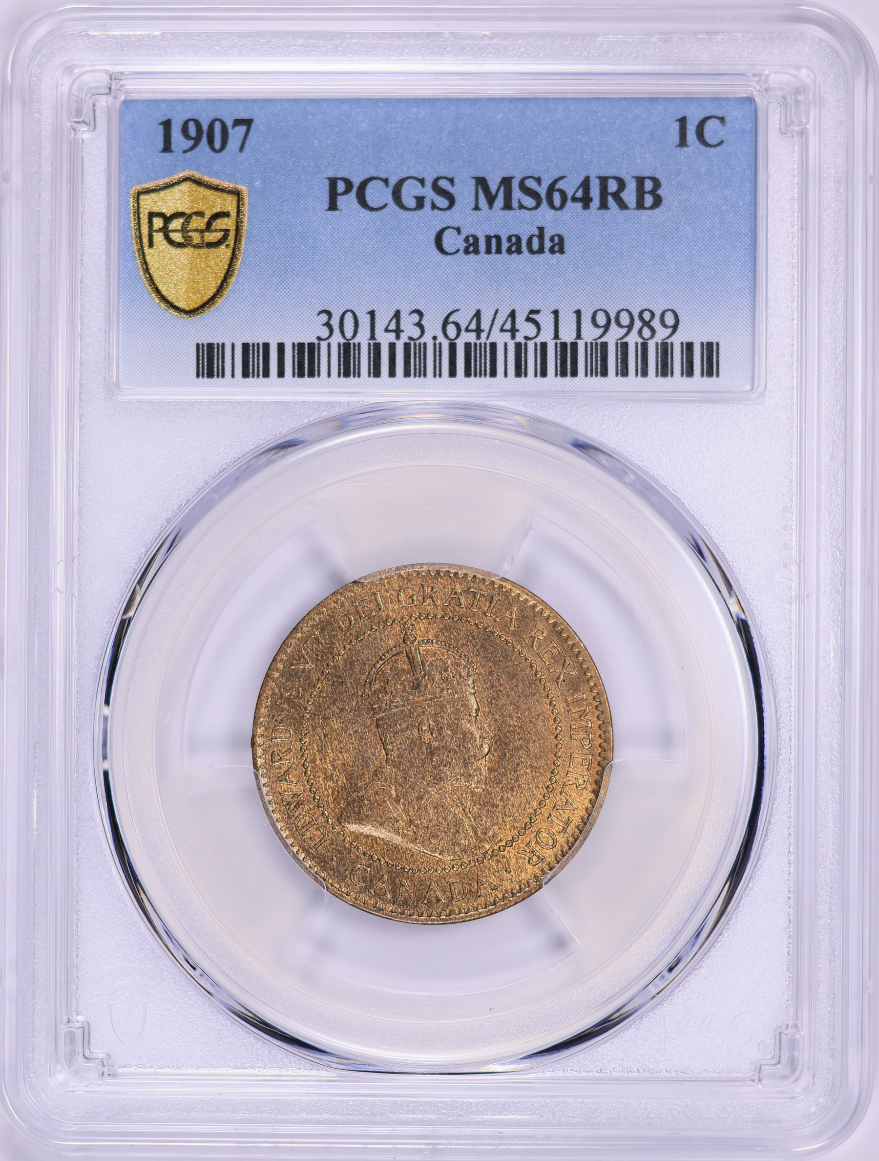 Canada 1907 Cent KM-8 PCGS MS-64 RB (Item 1895733) | GreatCollections ...