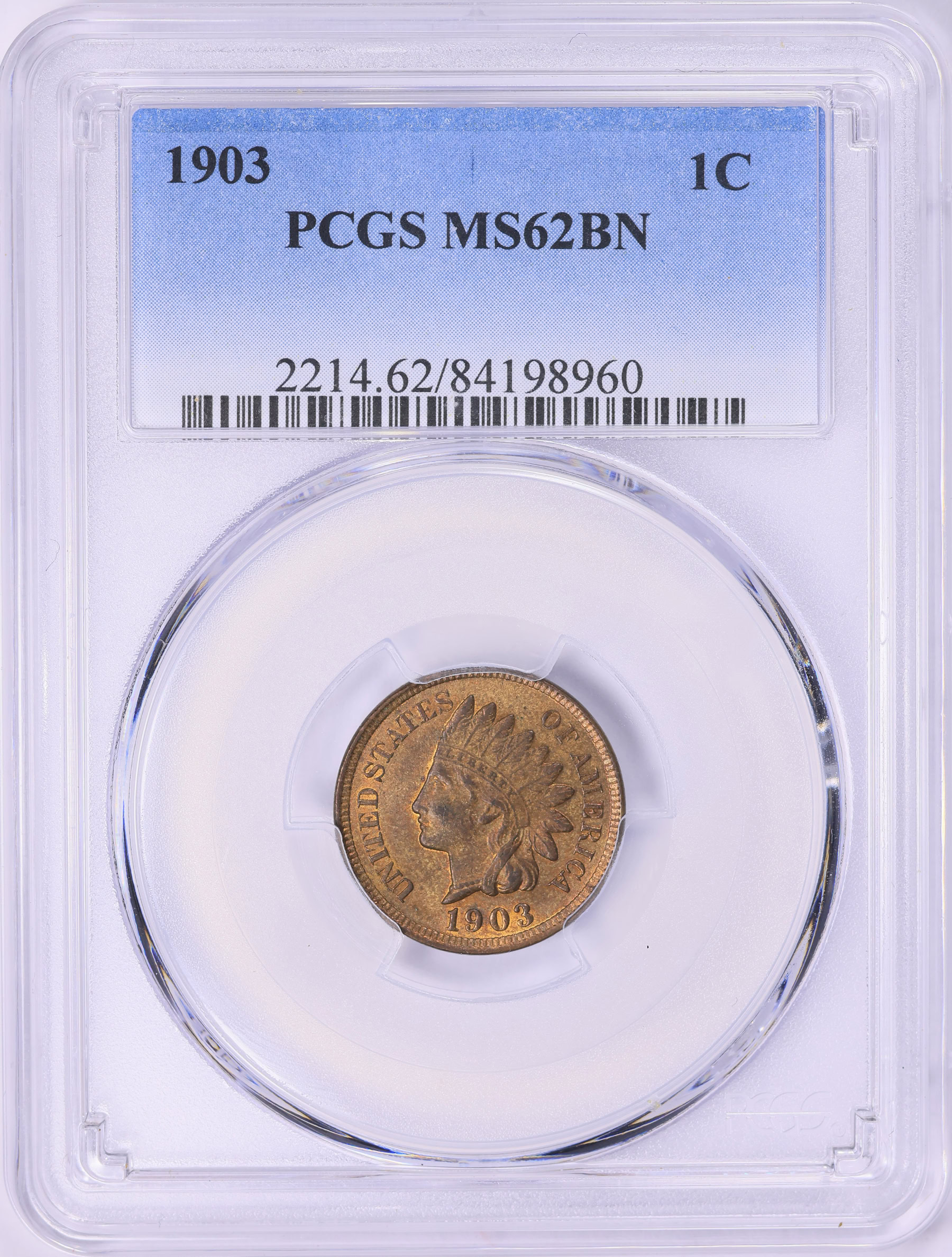 1903 Indian Cent PCGS MS-62 BN (Item 1895839) | GreatCollections Coin ...