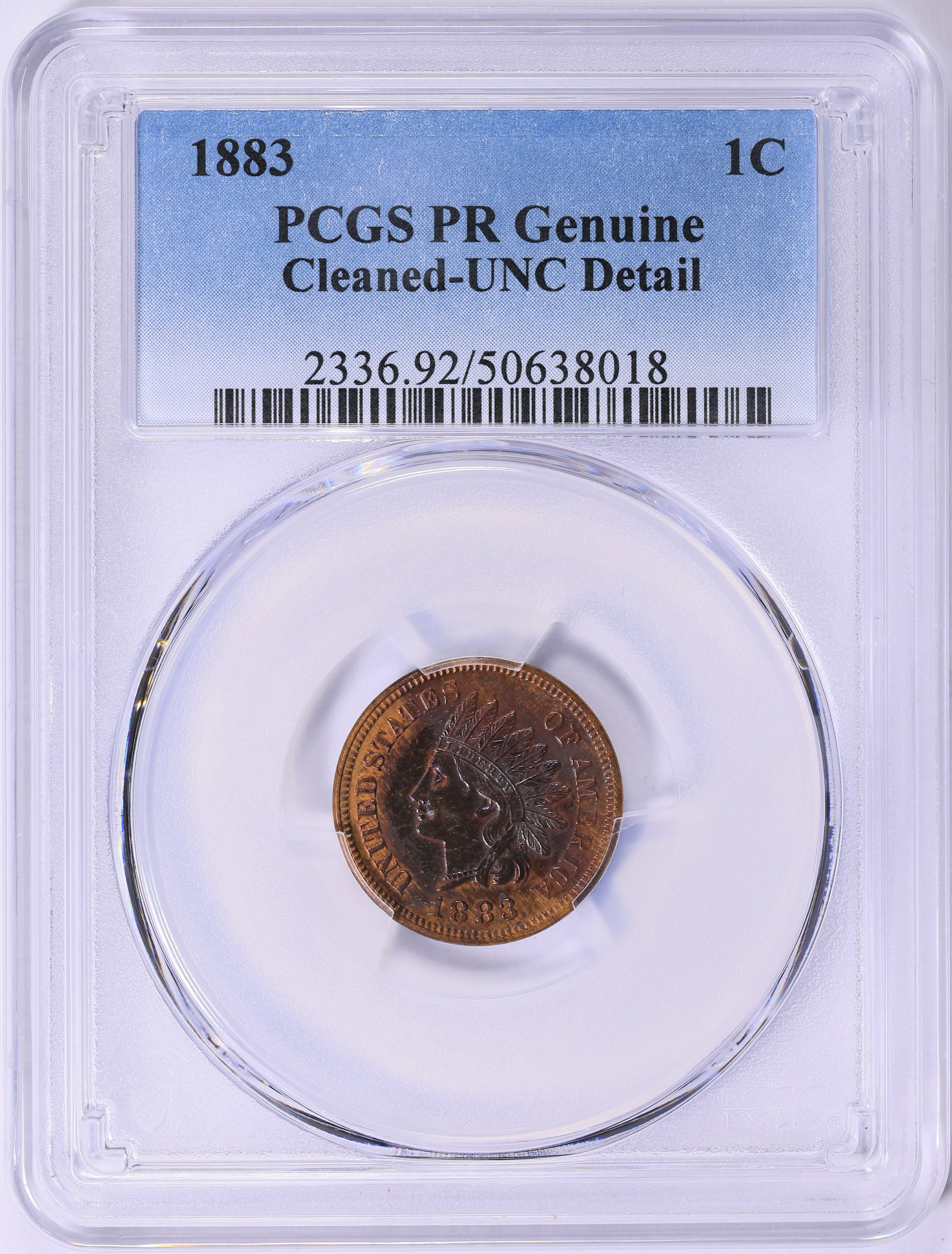 1883 Indian Cent PCGS Proof Genuine Unc Details (Item 1896758 ...